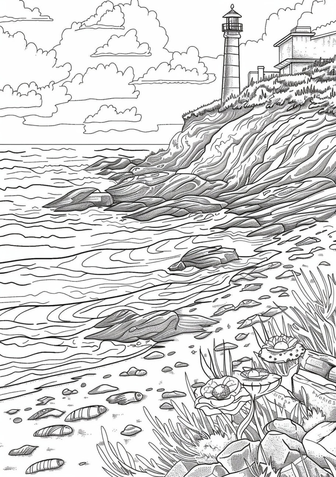 Relaxing Scenes Coloring Pages PDF Bundle 43 High Quality Images ...