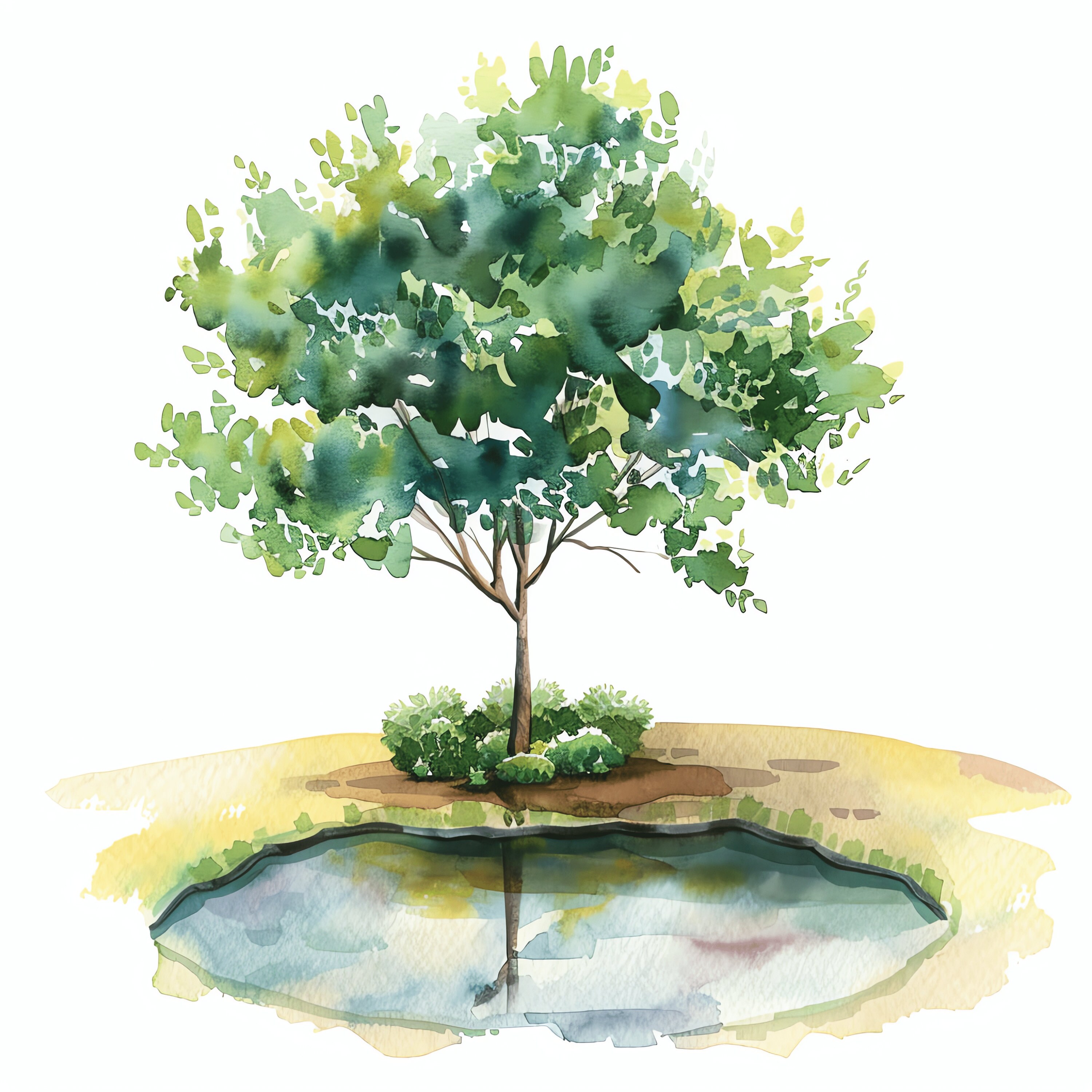 Tree by the Water PNG Clipart Bundle - 50 High Quality PNG - Instant ...