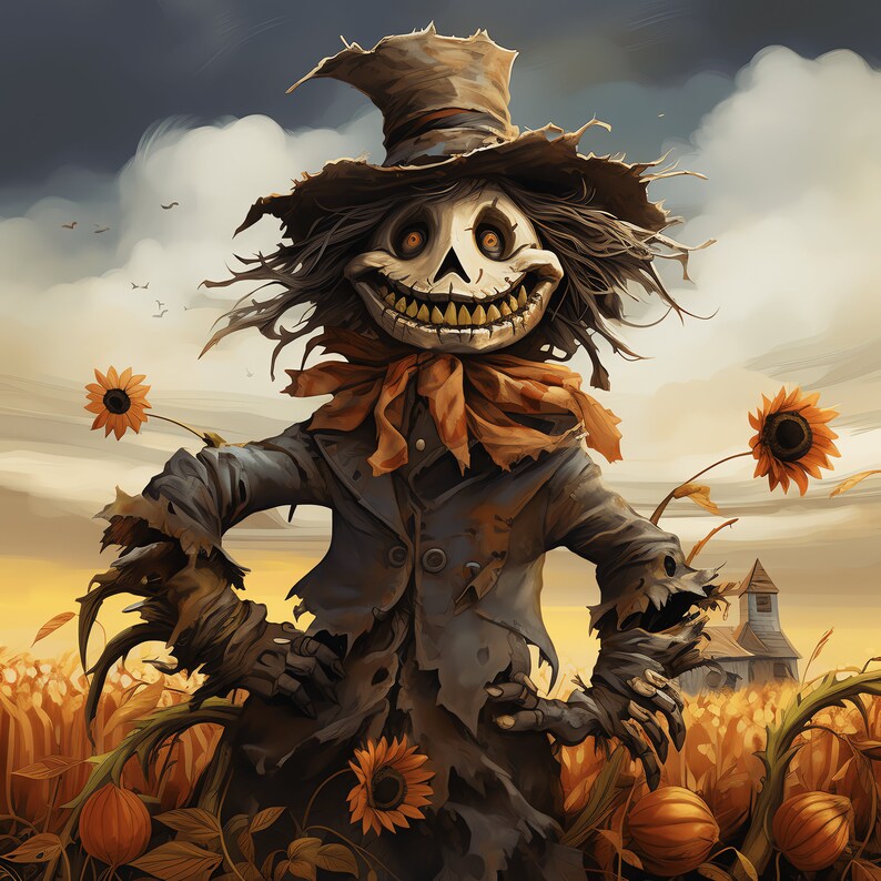 Scary Scarecrow PNG Clipart Bundle - 40 High Quality PNG - Instant ...