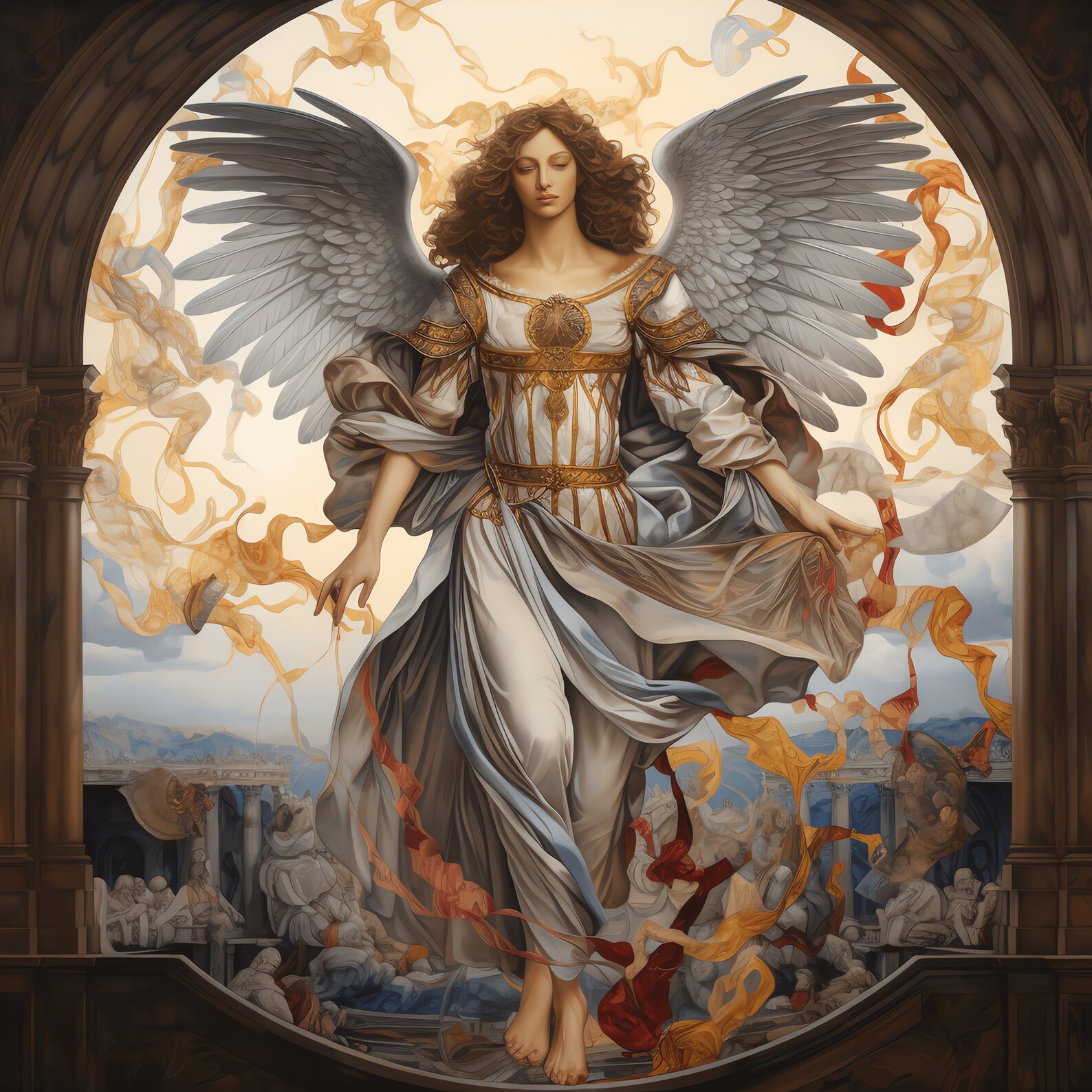 Full Body Renaissance Archangel Clipart 40 High Quality Jpgs Digital ...