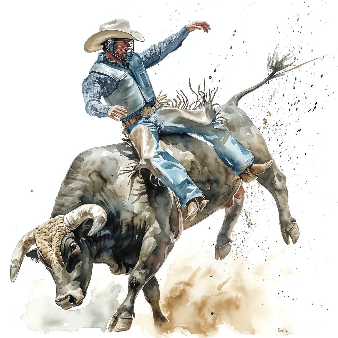 Rodeo Watercolor Clipart Bundle - 44 High Quality PNG - Instant ...