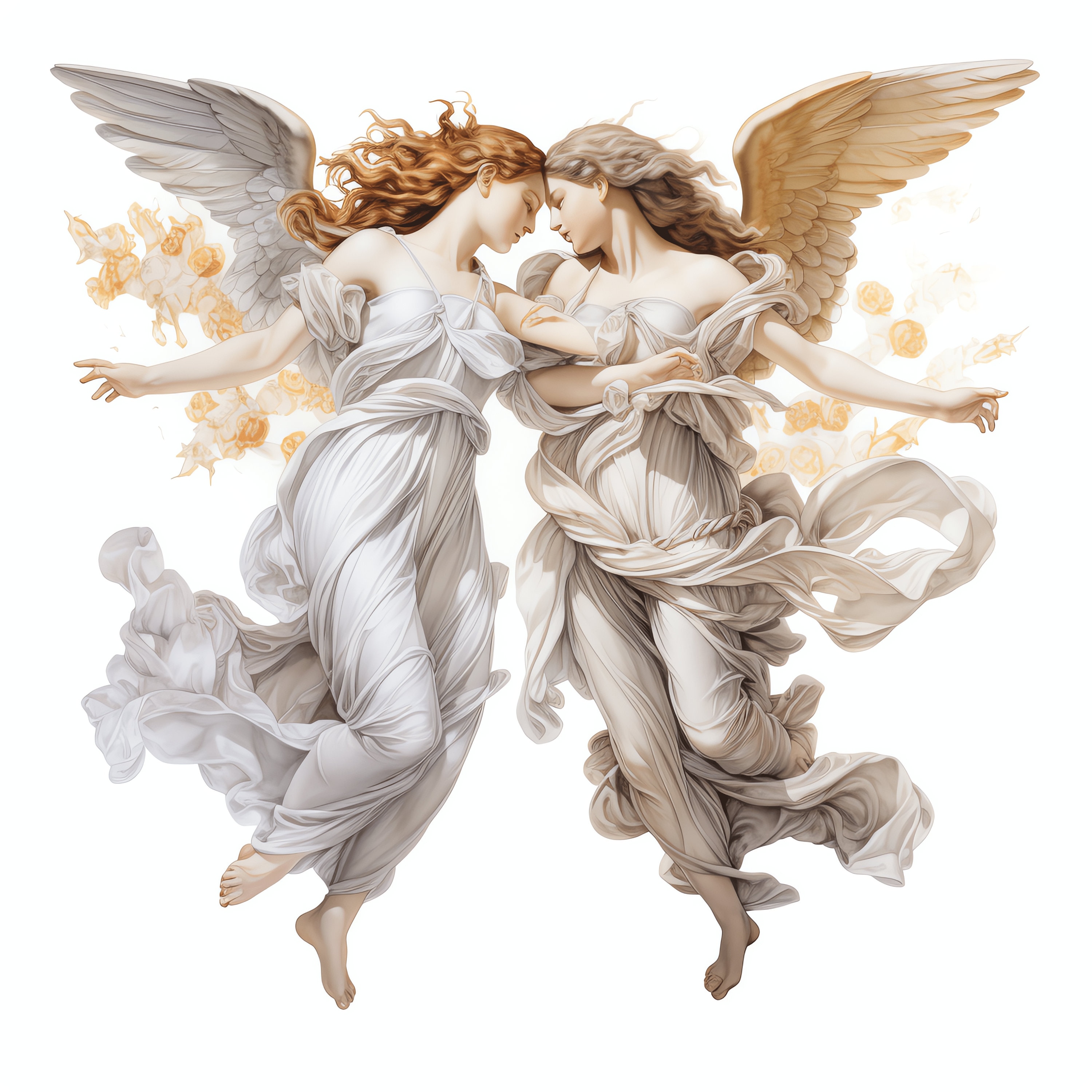 Renaissance Angels Neutral Background PNG Bundle - 45 High Quality PNG ...