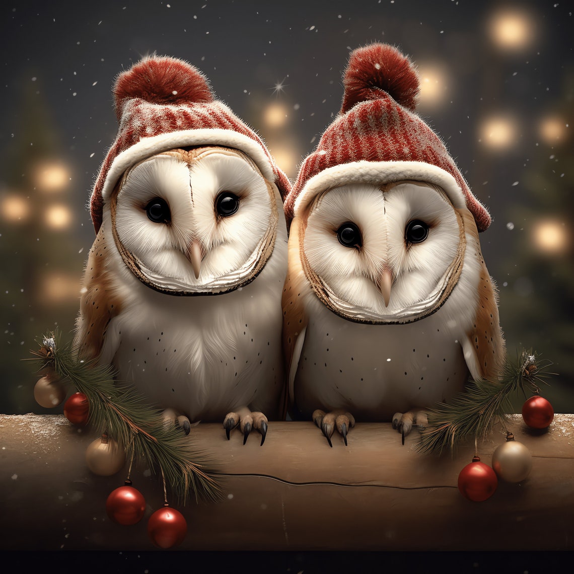 Christmas Owls PNG Clipart Bundle 48 High Quality PNG Instant Download ...