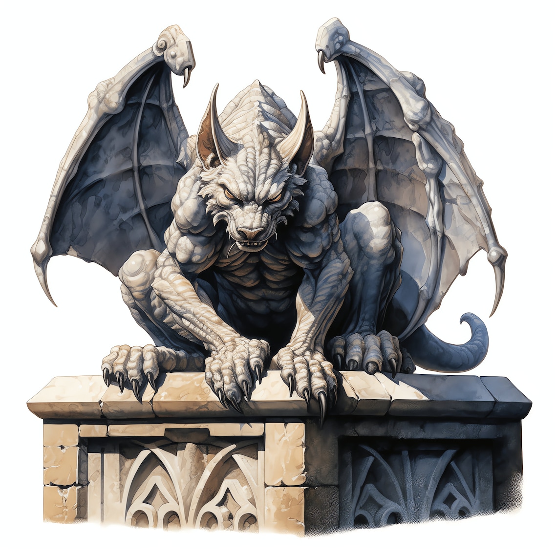 Gargoyle PNG Clipart Bundle 50 High Quality PNG Instant Download Card ...