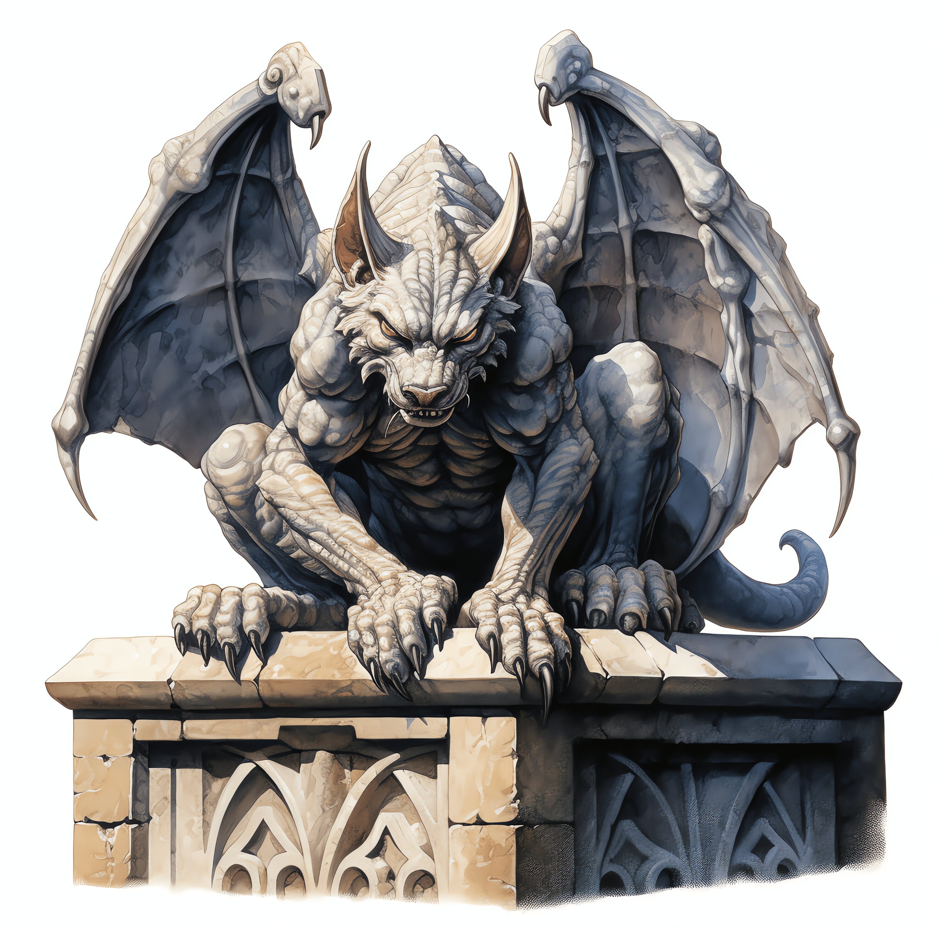 Gargoyle PNG Clipart Bundle - 50 High Quality PNG - Instant Download ...