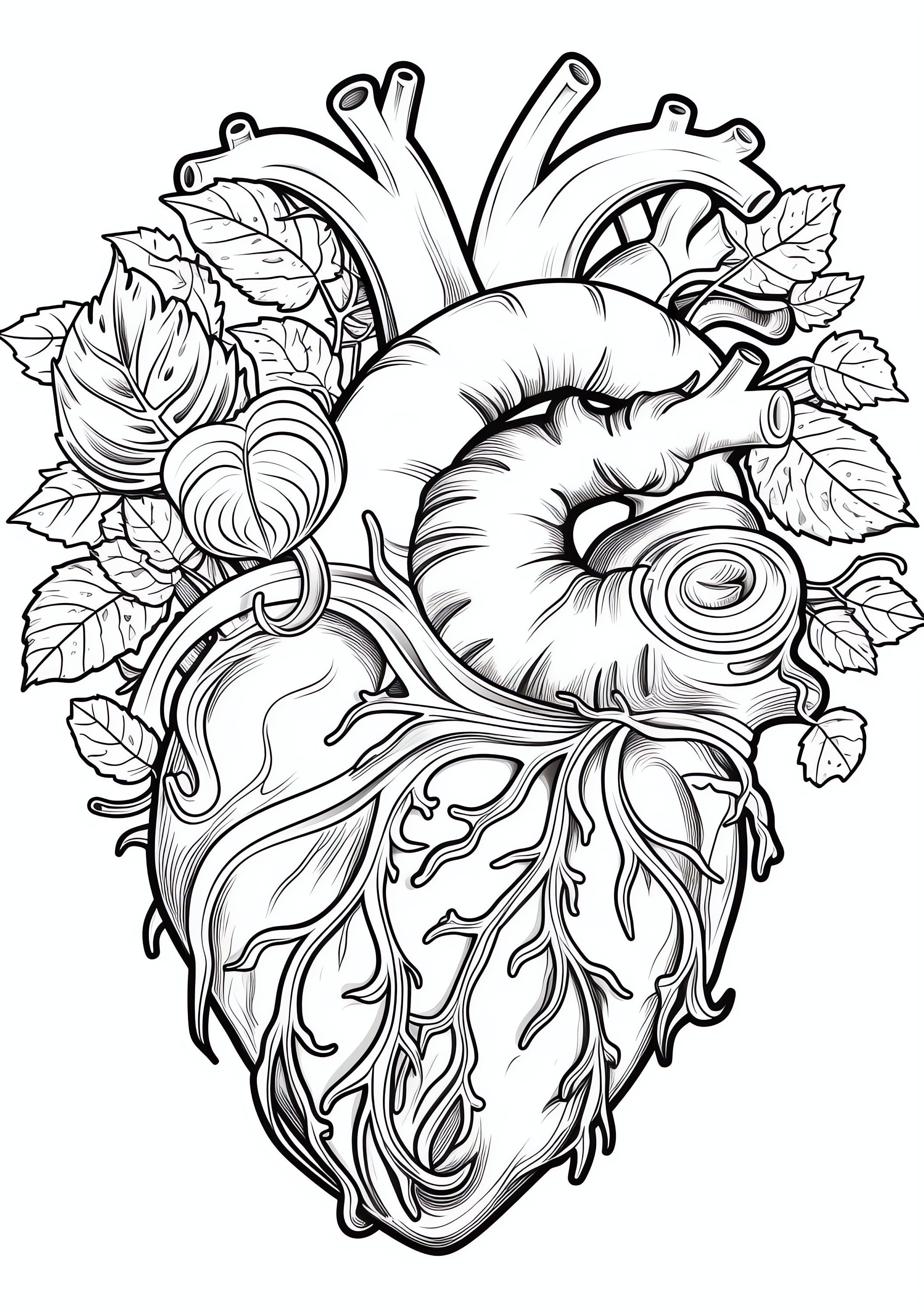 Artistic Anatomy Coloring Pages 30 High Quality PNG Instant Download ...