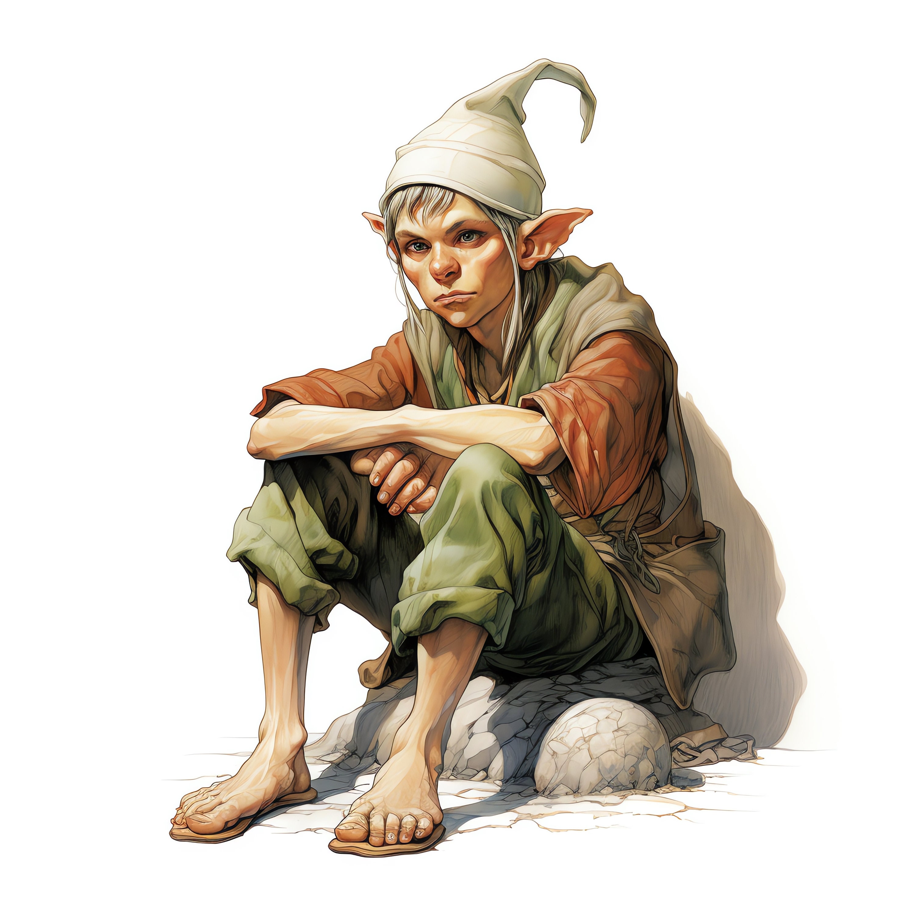 Sitting Elf Clipart - 30 High Quality Jpgs - Digital Download - Card ...