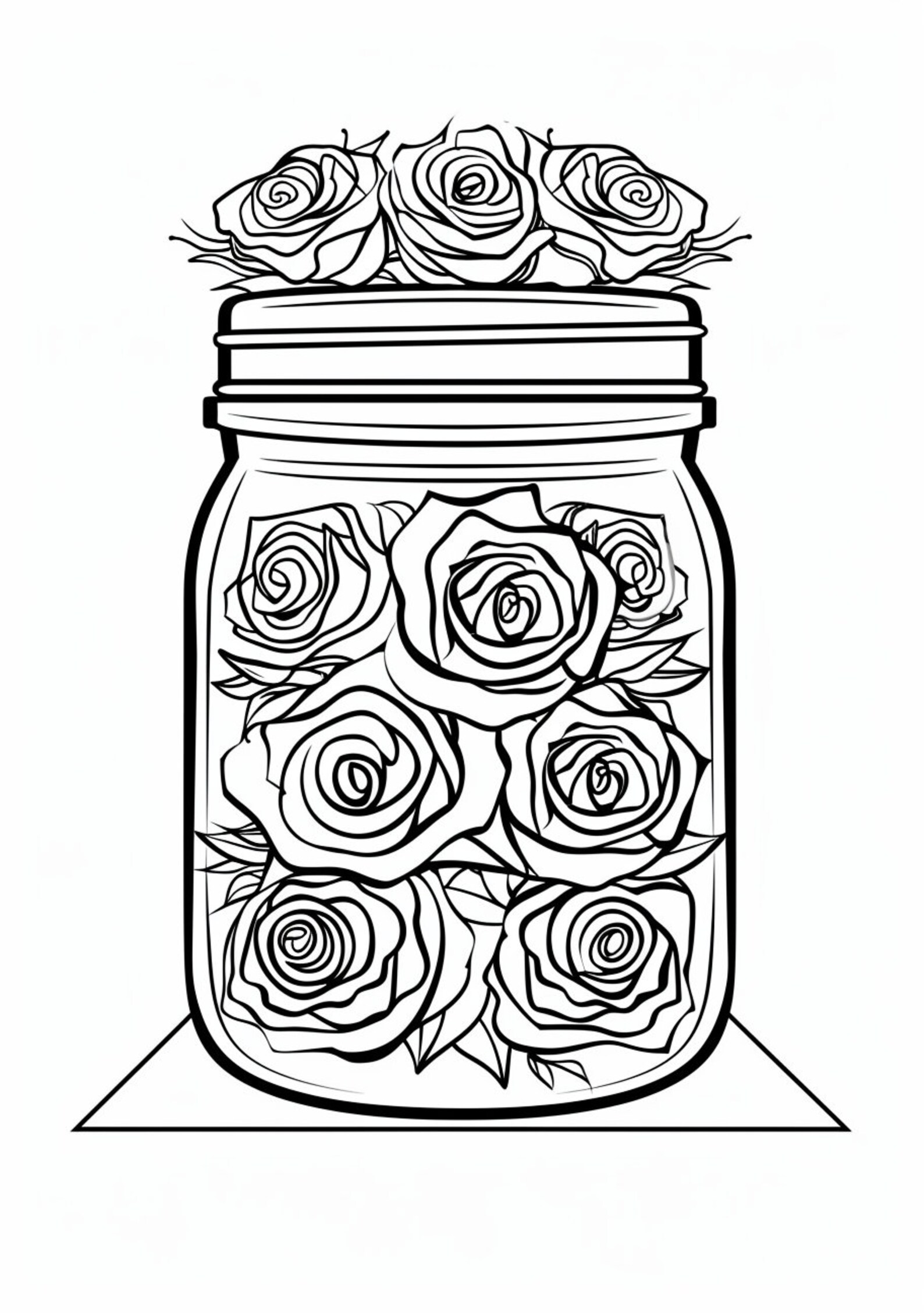 Flower Jar Coloring Pages PDF Bundle 34 High Quality Images Instant ...
