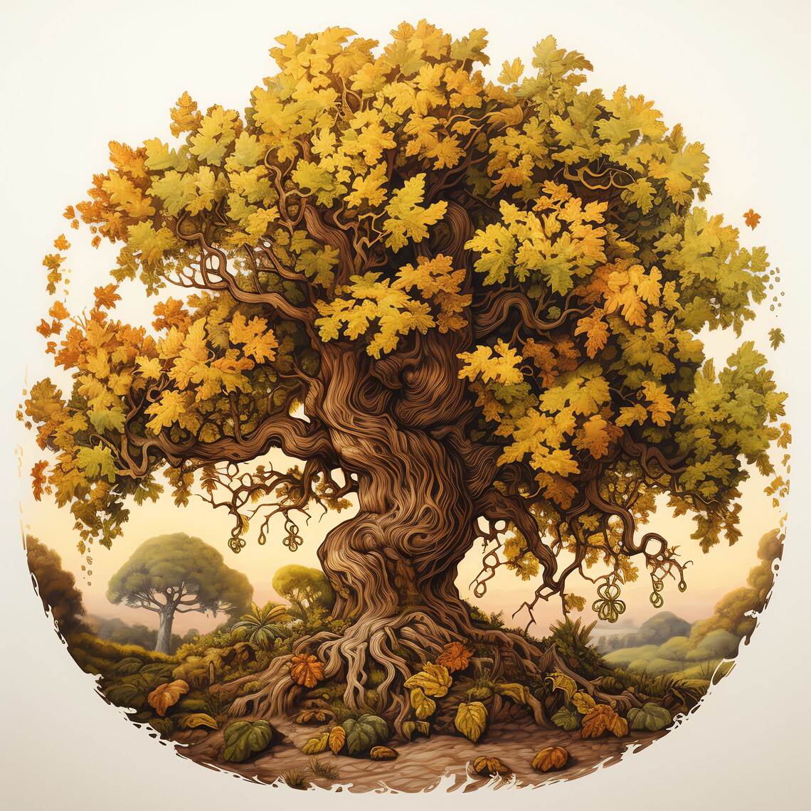 Seasonal Oak Tree PNG Clipart Bundle - 50 Quality PNG Instant Download ...