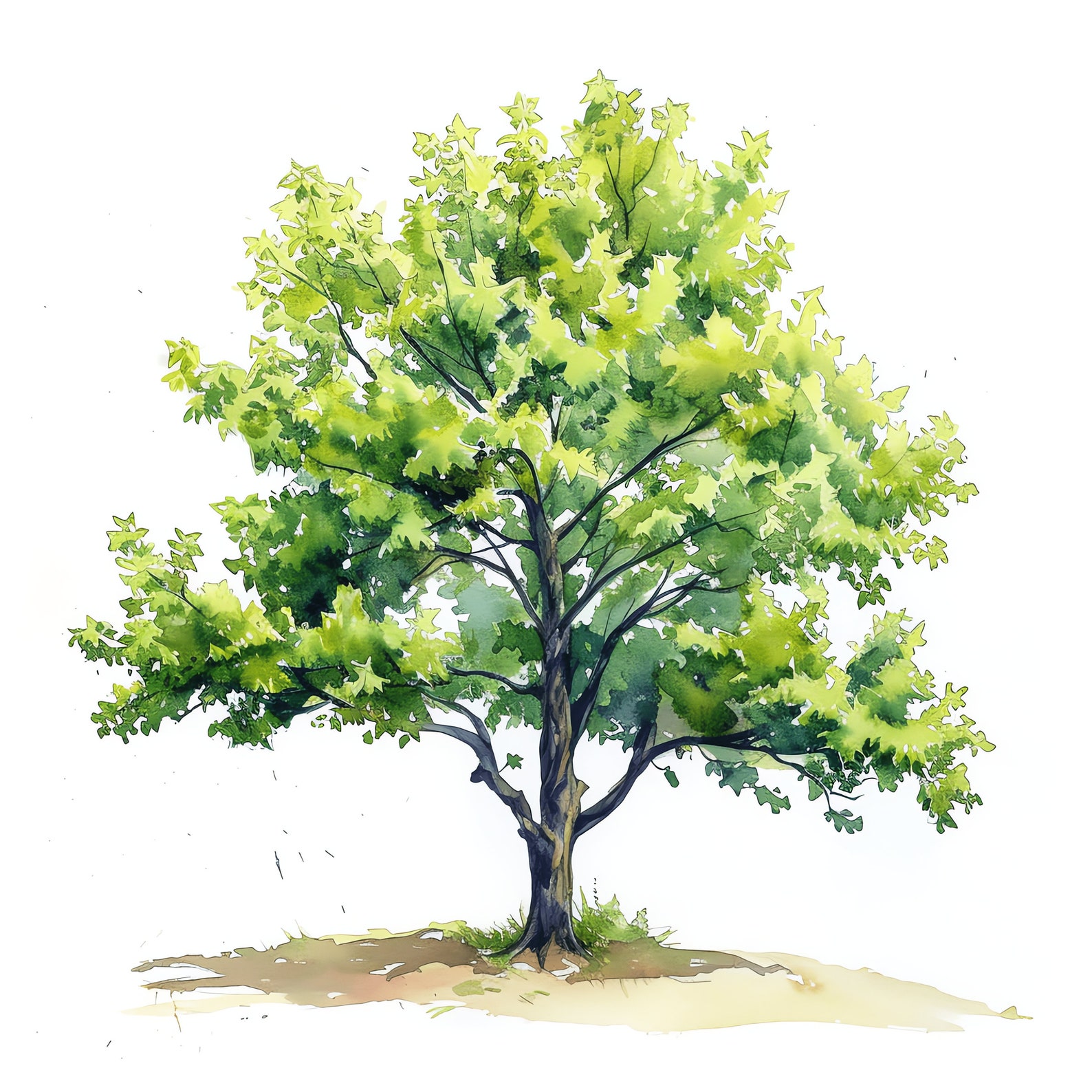 Rowan Tree Watercolor Bundle - 45 High Quality PNG - Instant Download ...