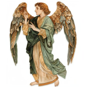 Pre-raphaelite Archangel on White Background Bundle 36 High Quality PNG ...