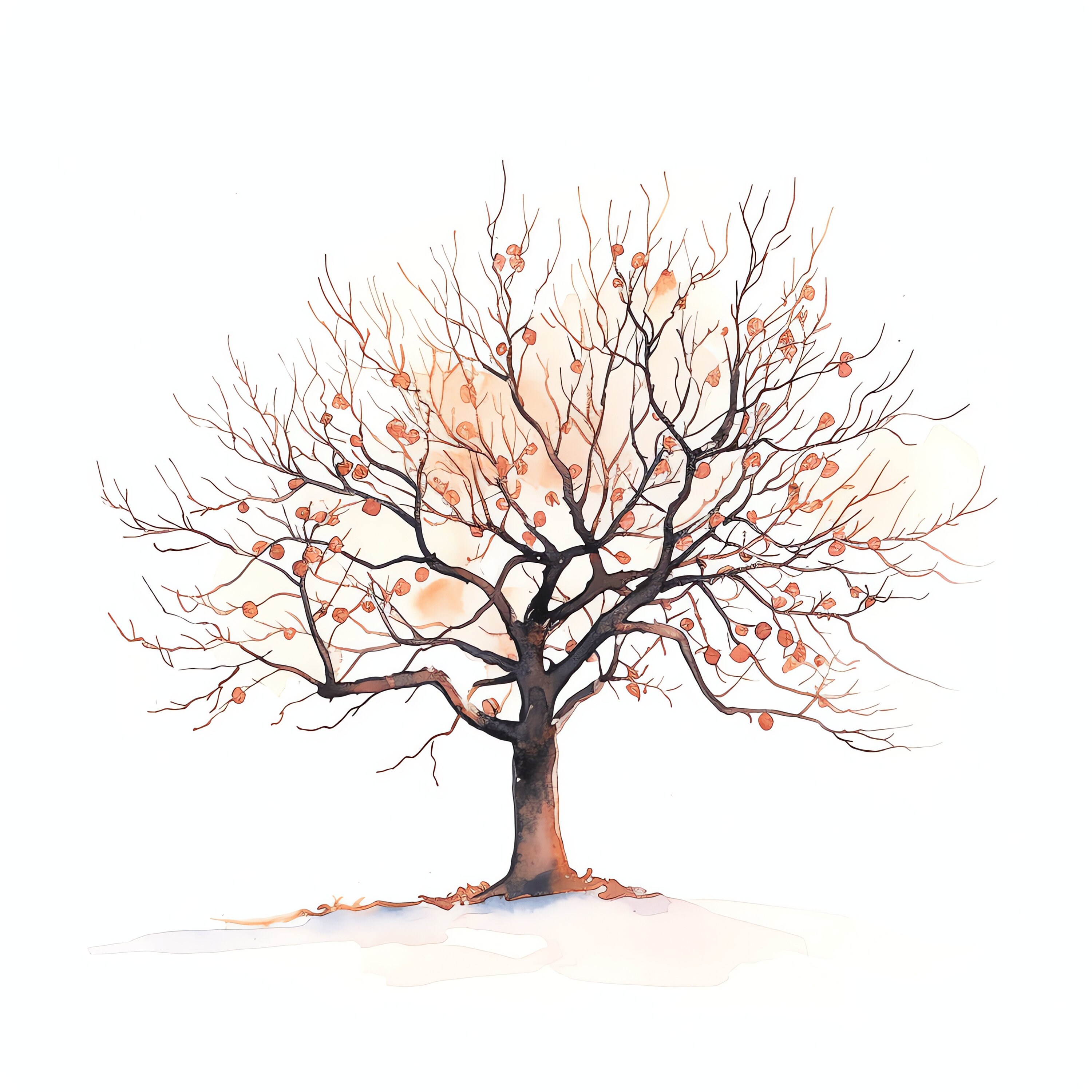 Watercolor Apricot Tree PNG Clipart Bundle - 49 High Quality PNG ...