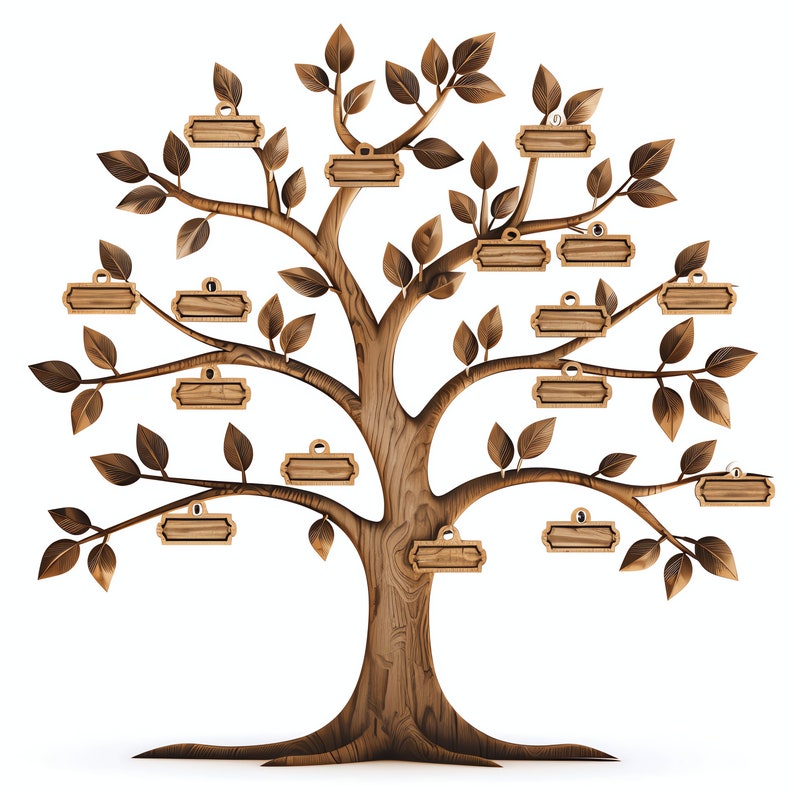Family Tree With Placeholders PNG Clipart Bundle 40 High Quality PNG ...
