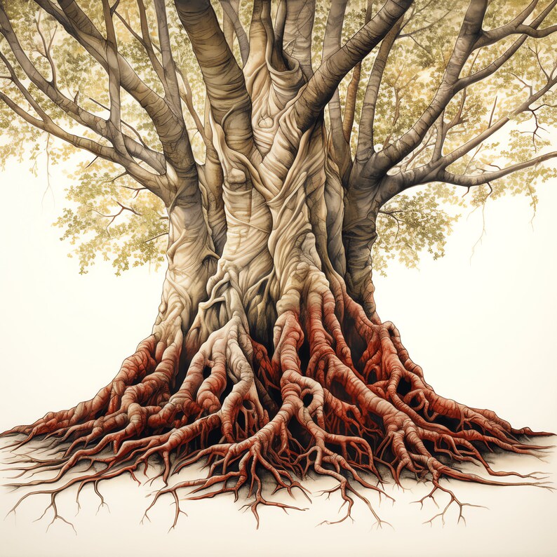 Intertwined Tree Roots PNG Clipart Bundle 50 High Quality PNG Instant ...