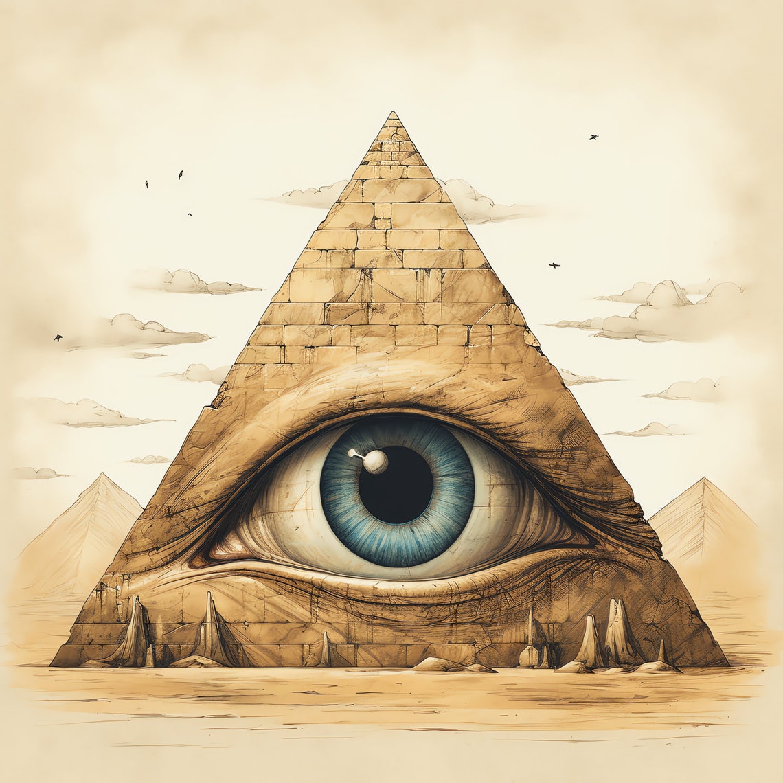 Pyramid With Eye PNG Clipart 45 High Quality PNG Instant Download Card ...