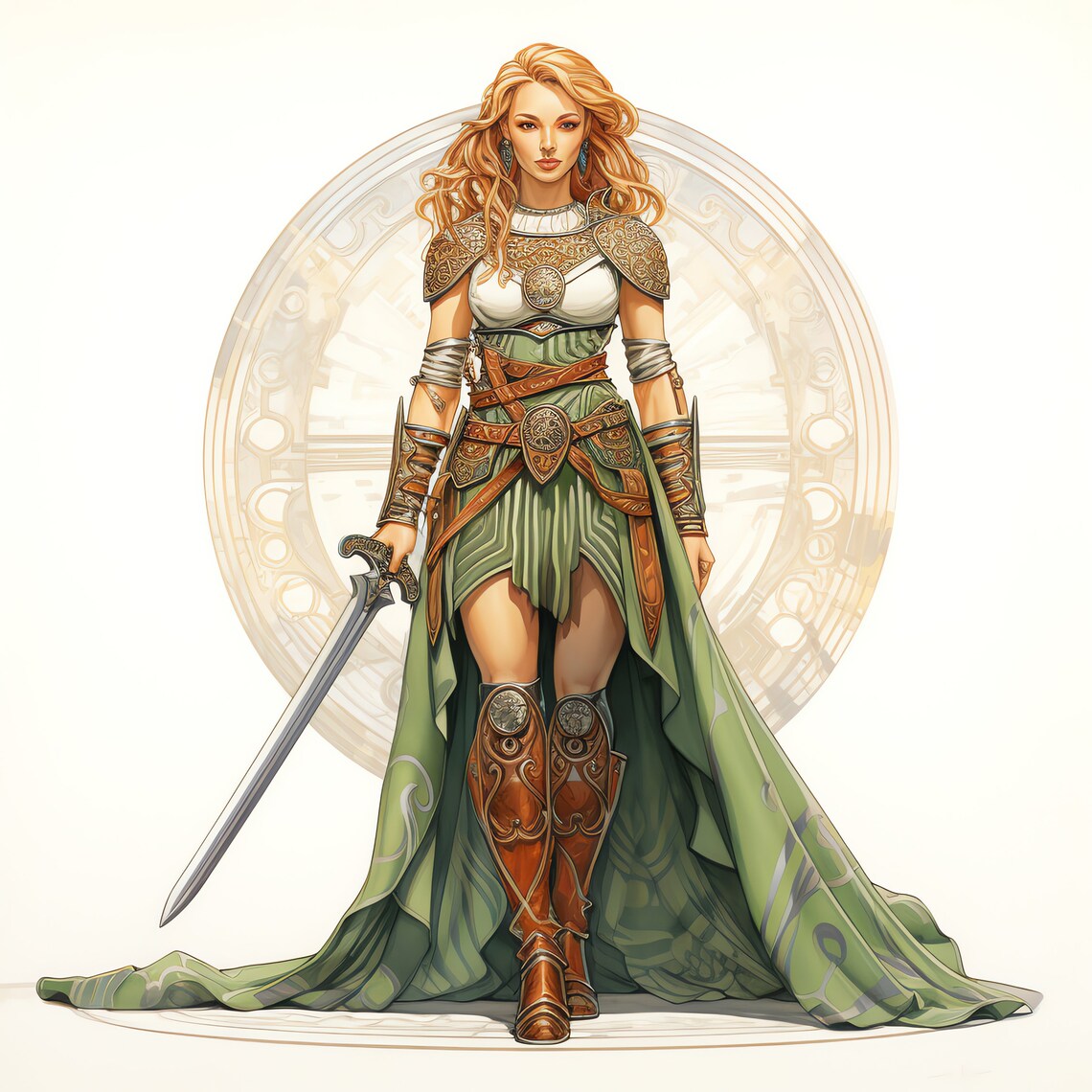 Celtic Warrior Princess Clipart 45 High Quality Jpgs - Etsy