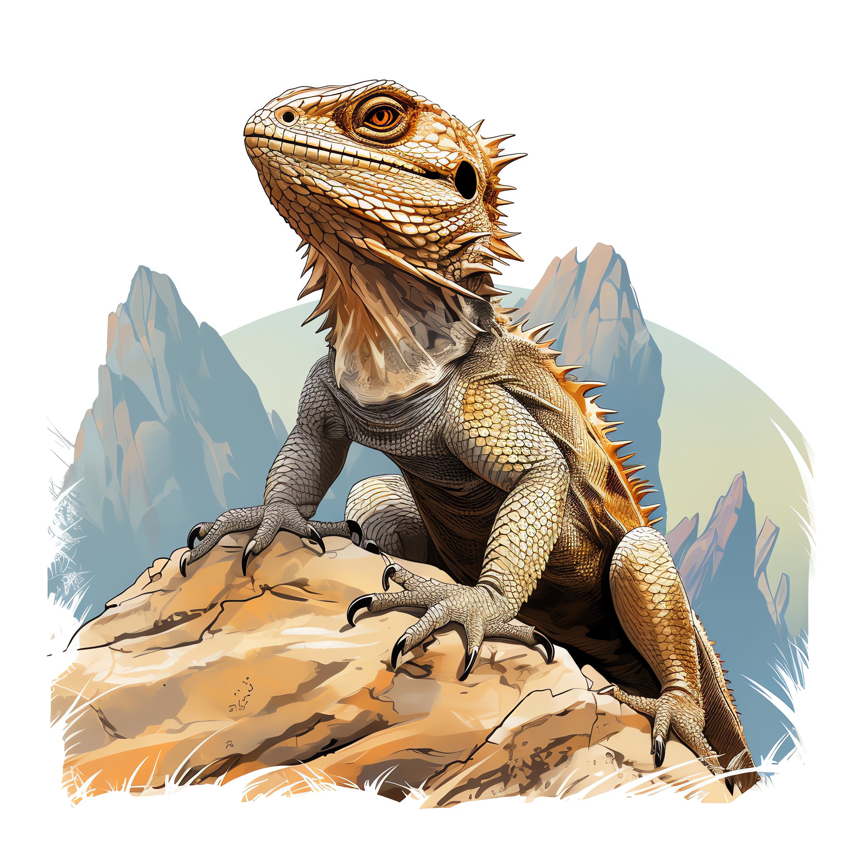 Bearded Dragon Clipart 35 High Quality Jpgs Digital Download Card ...