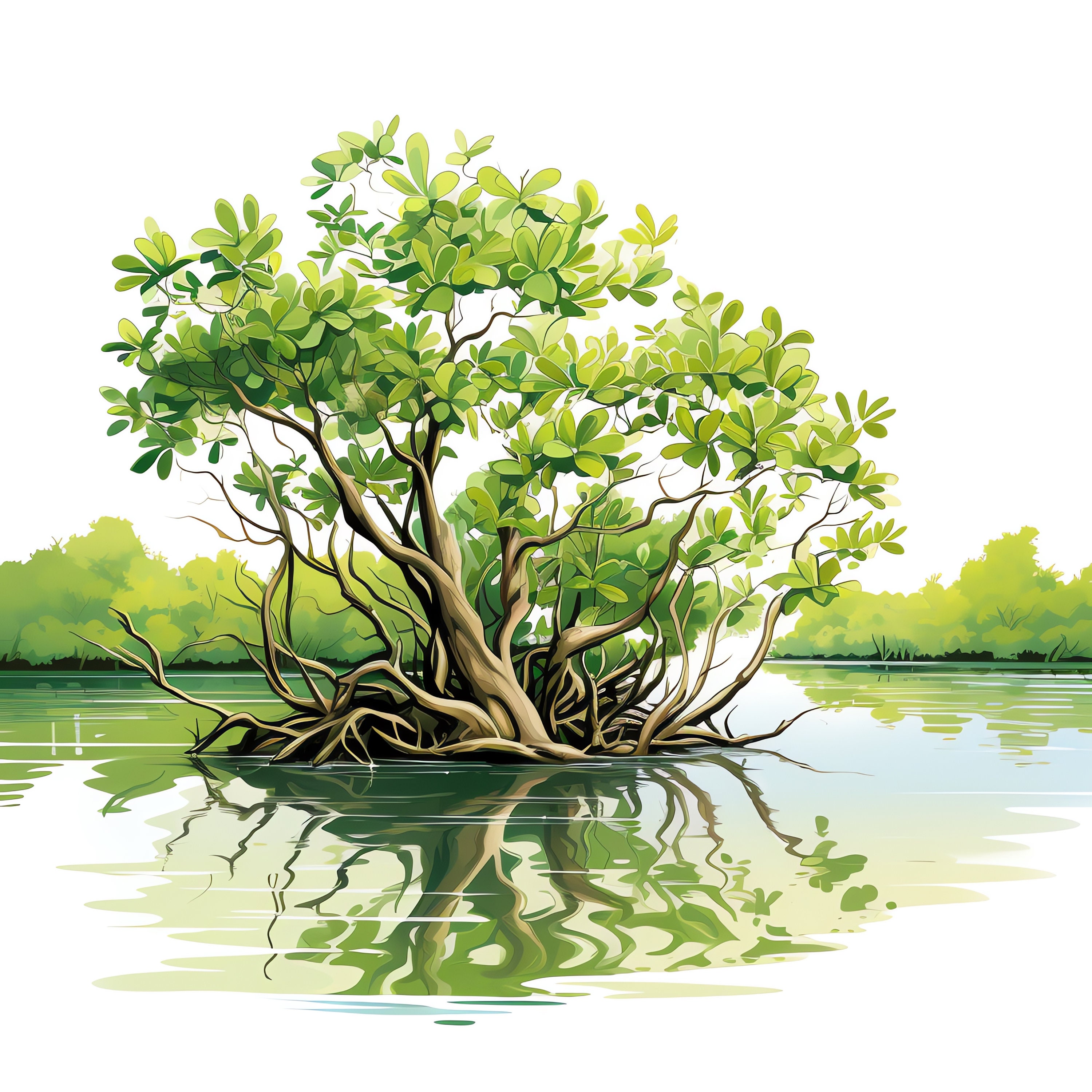 Mangrove Clipart - 45 High Quality Jpgs - Digital Download - Card ...