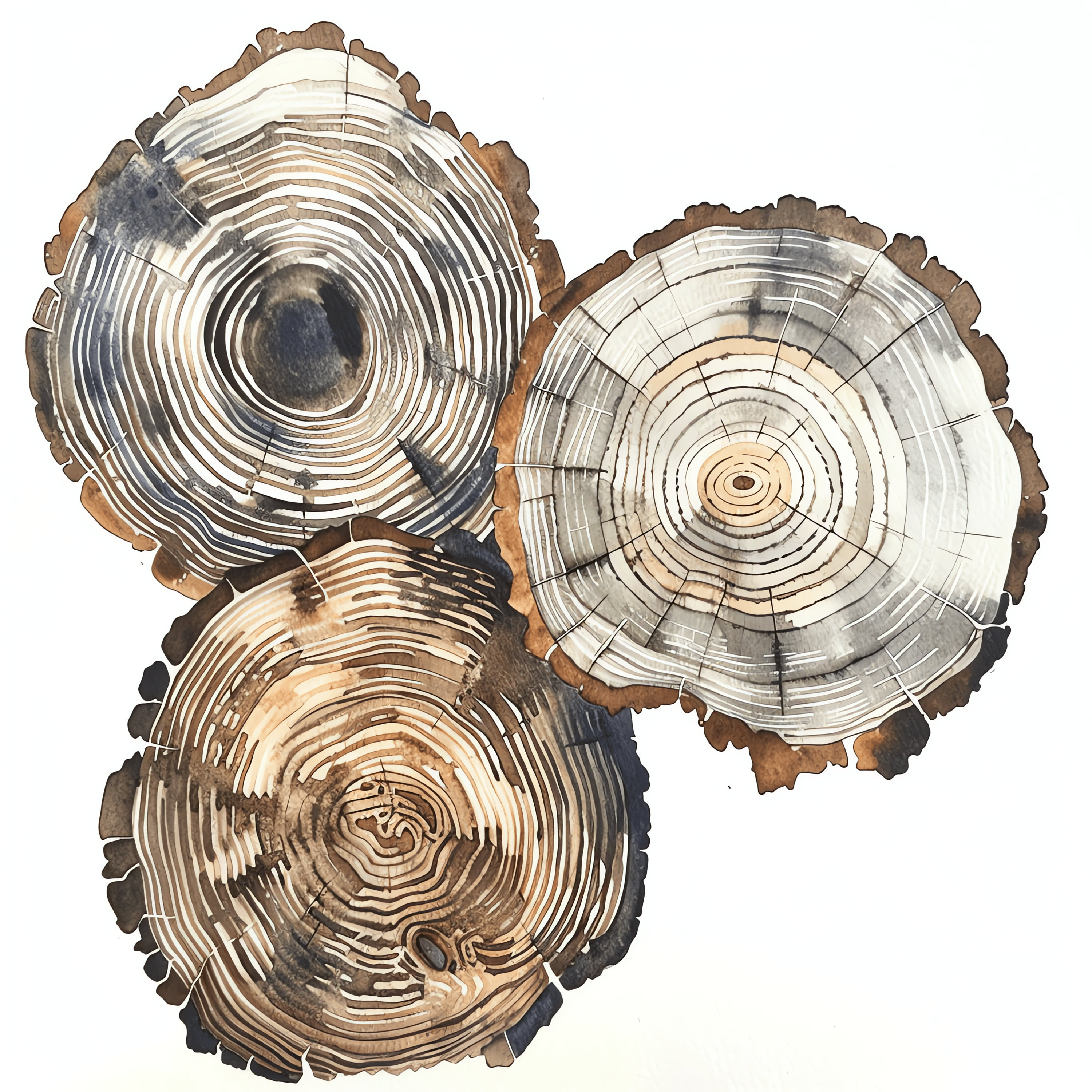 Tree Rings PNG Clipart Bundle 50 High Quality PNG Instant Download ...