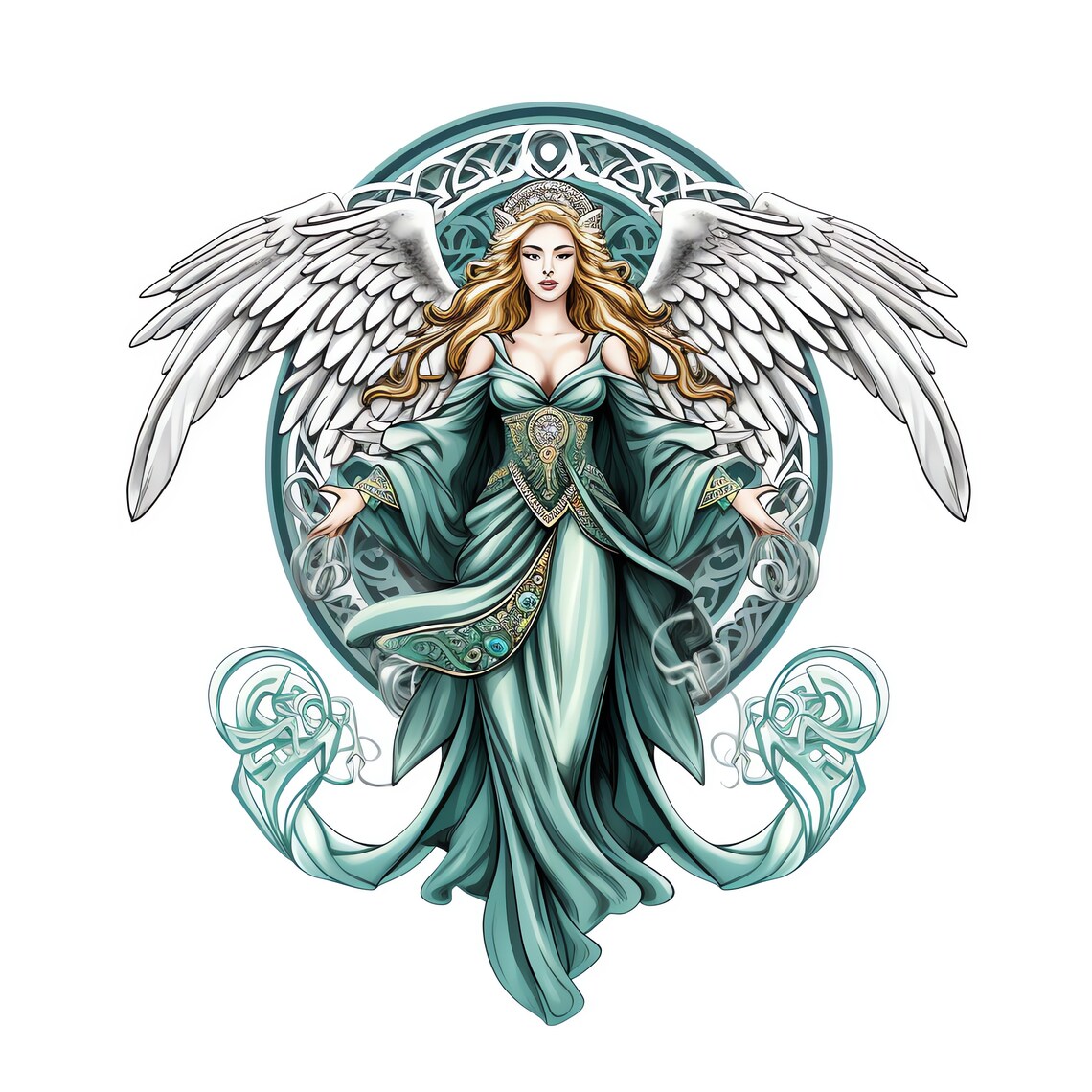 Celtic Angel Clipart 40 High Quality Jpgs Digital Download Card Making ...