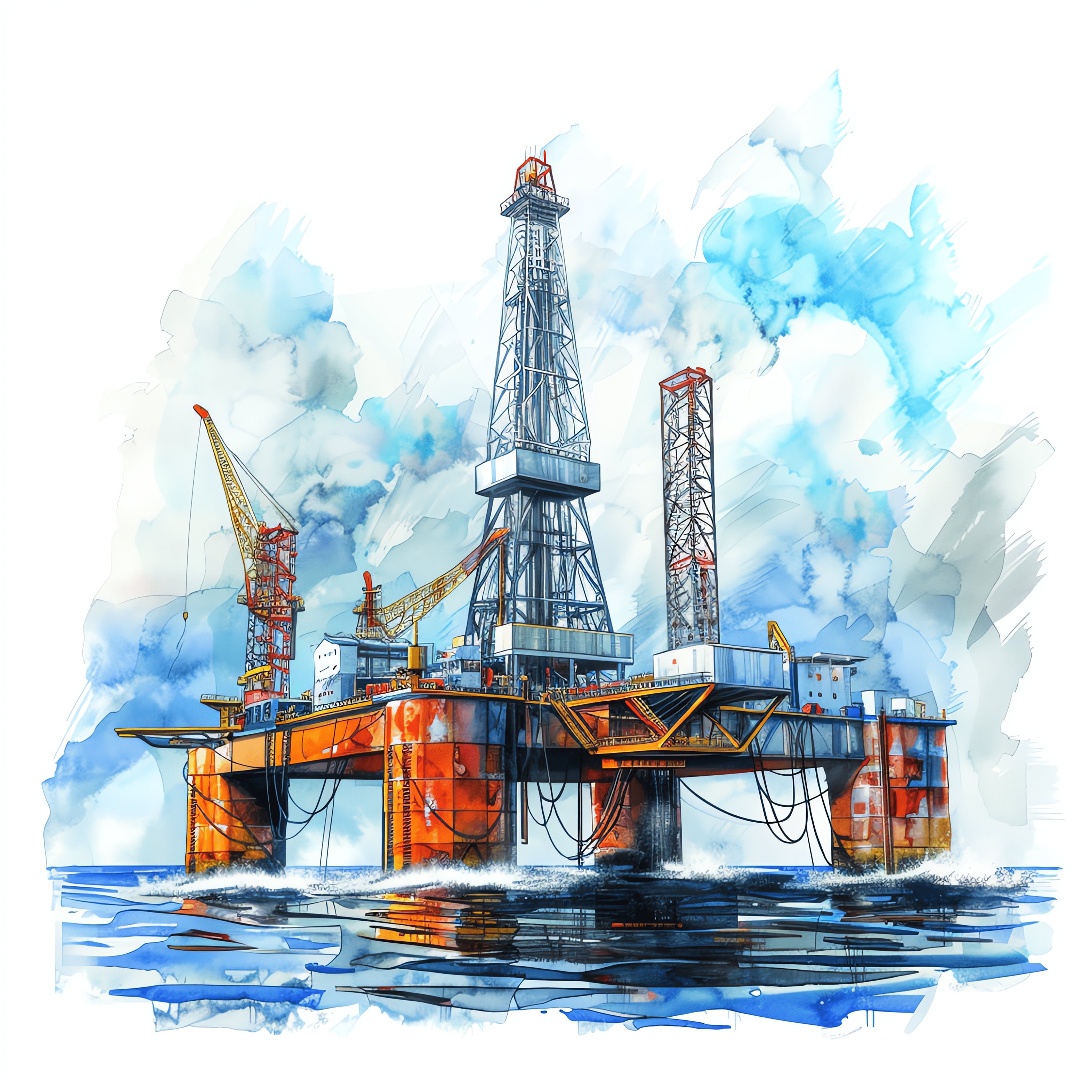 Oil Rig PNG Clipart Bundle - 48 High Quality PNG - Instant Download ...