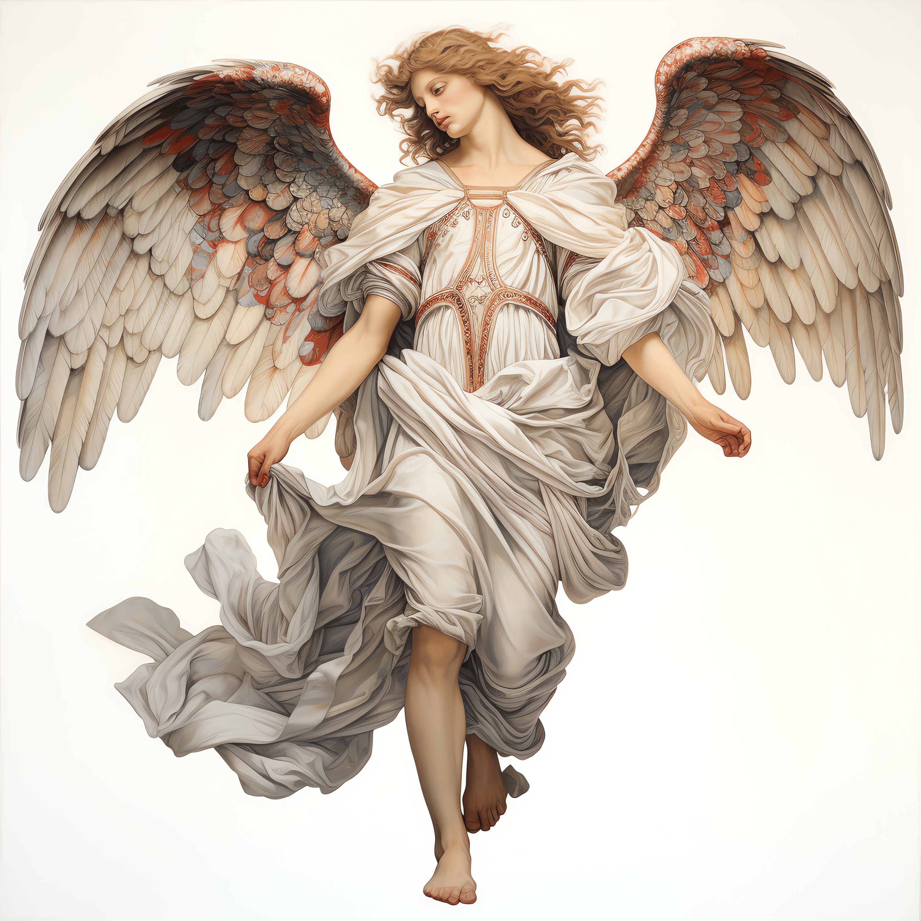 Angel on a White or Neutral Background Clipart Bundle 50 High Quality ...