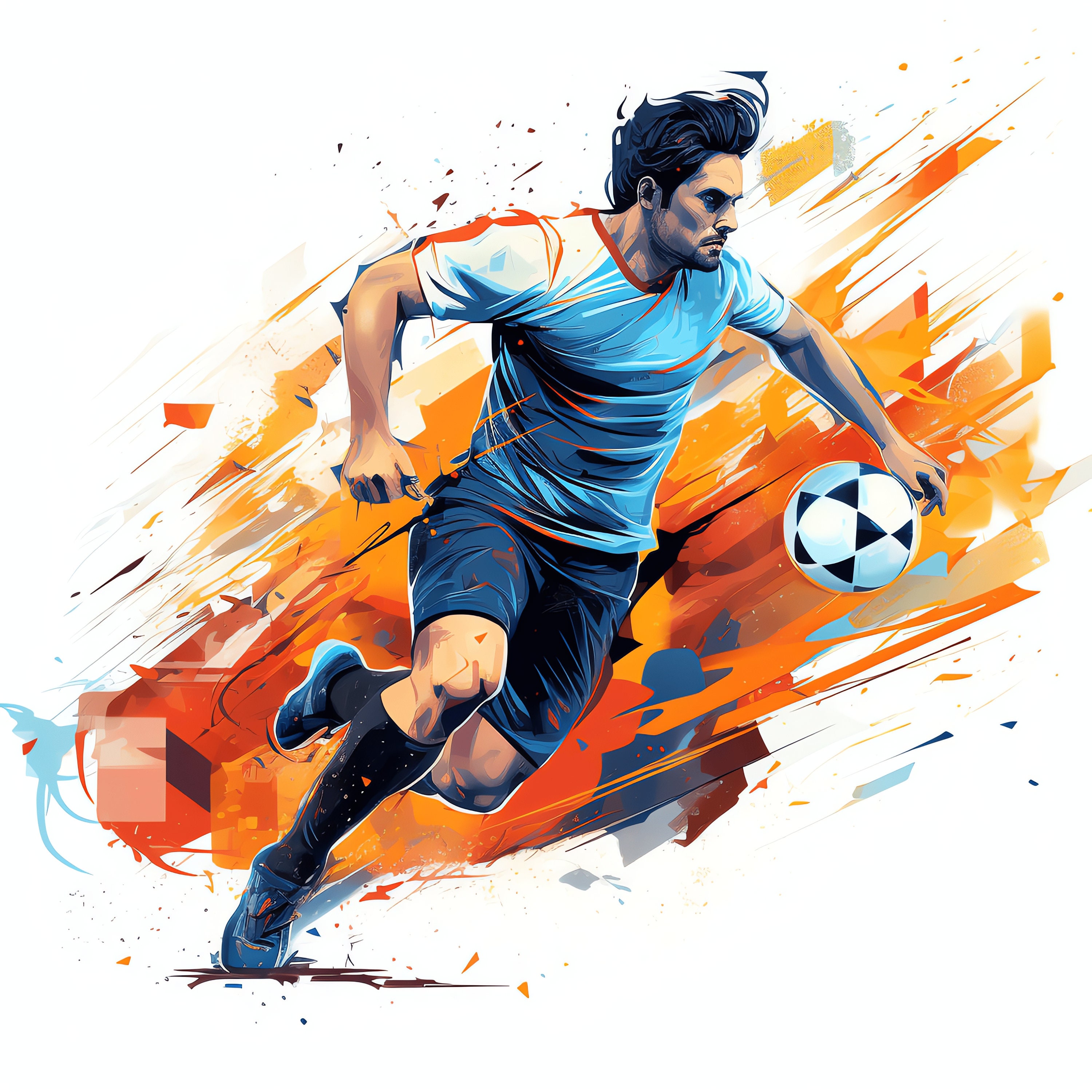 Soccer Player PNG Clipart Bundle - 40 High Quality PNG - Instant ...