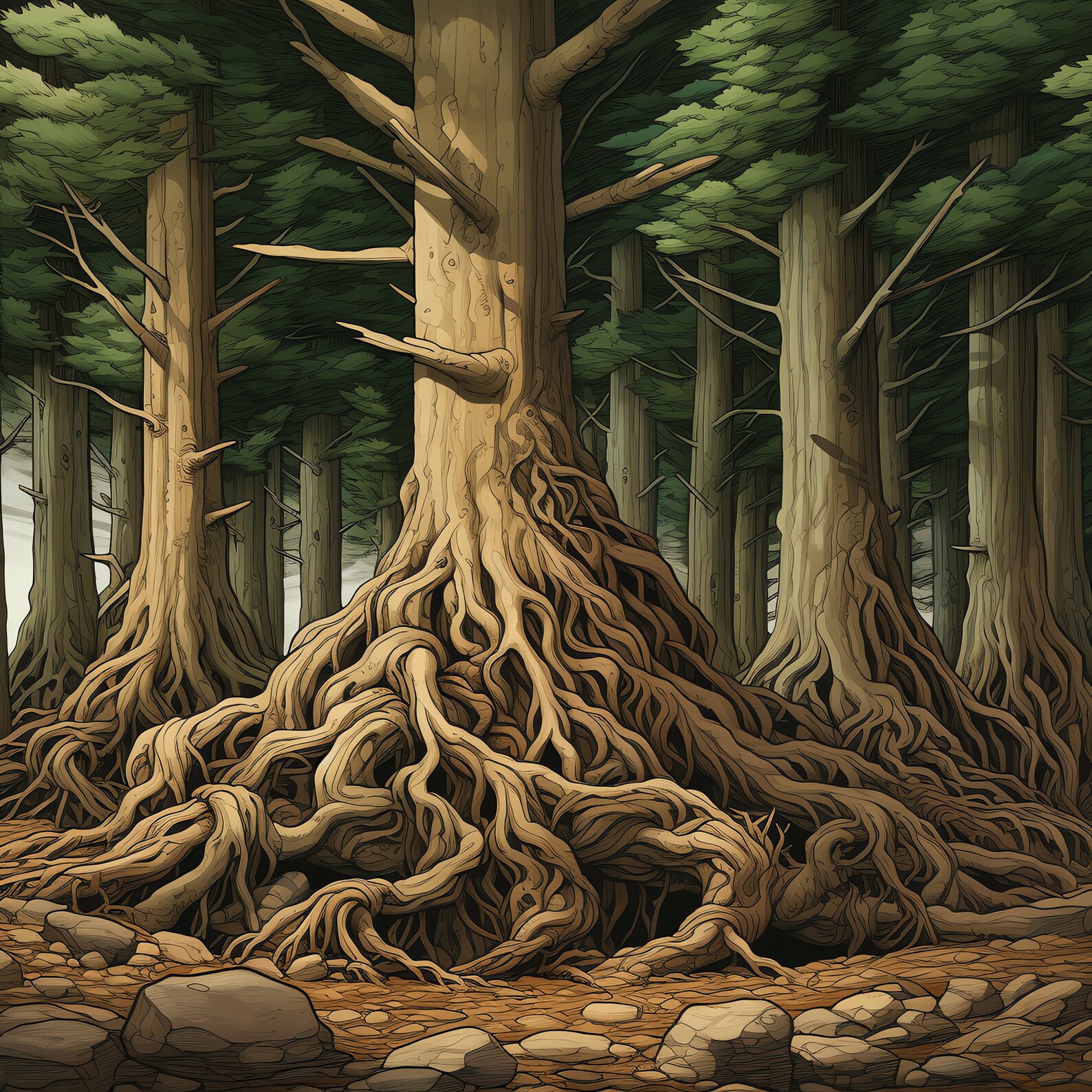 Intertwined Tree Roots PNG Clipart Bundle 50 High Quality PNG Instant ...