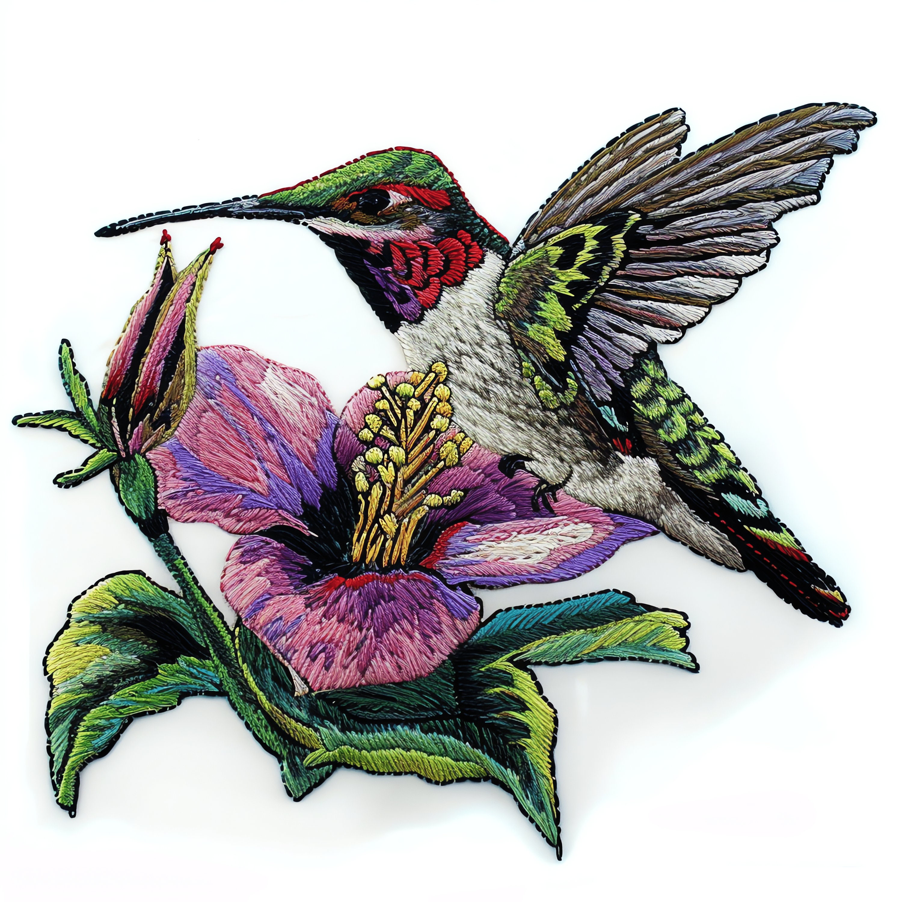 Embroidered Hummingbird PNG Clipart Bundle 48 High Quality PNG Instant ...