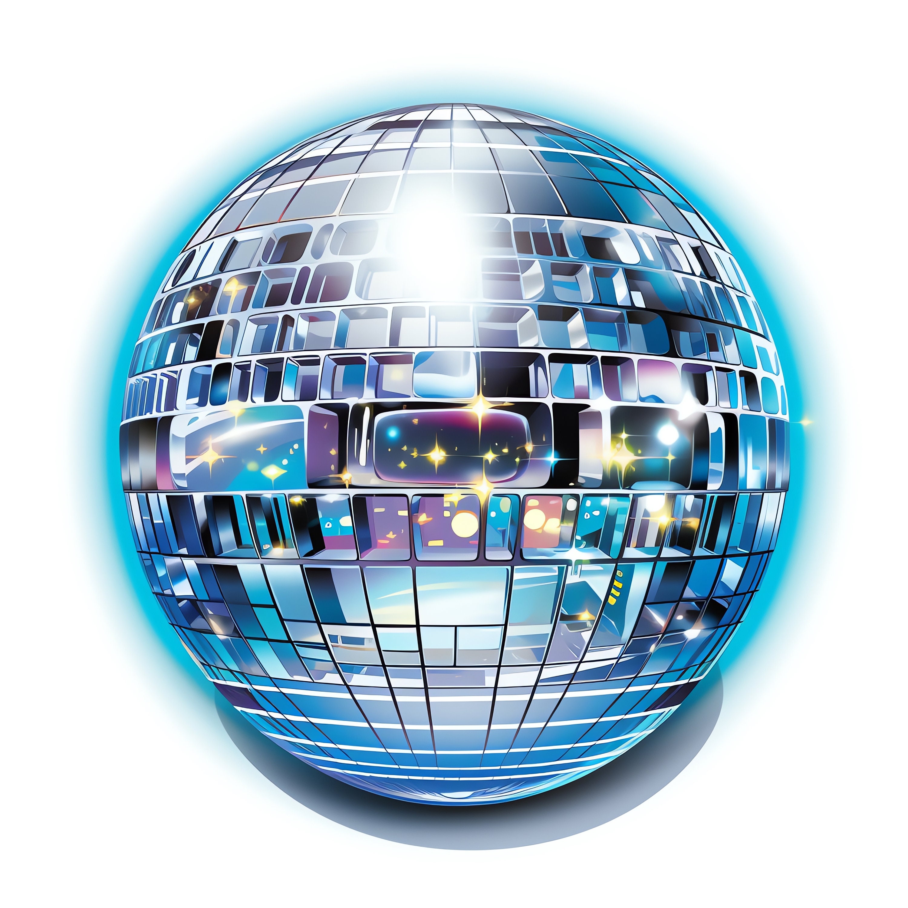 Disco Mirror Ball Clipart - 45 High Quality Jpgs - Digital Download ...
