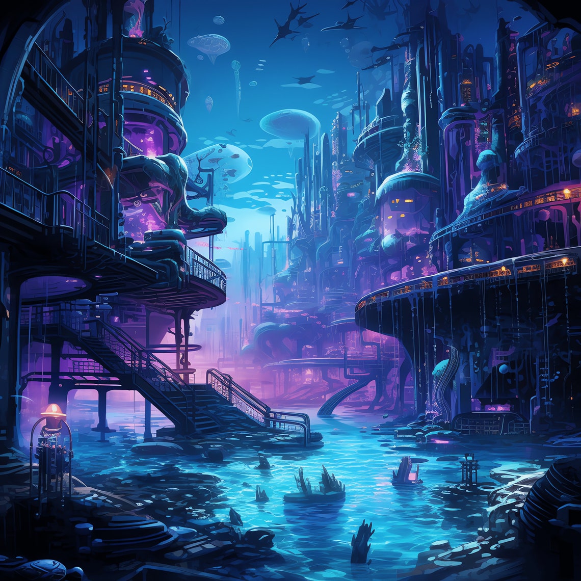 Neon Abyss PNG Clipart Bundle 50 High Quality PNG Instant Download ...