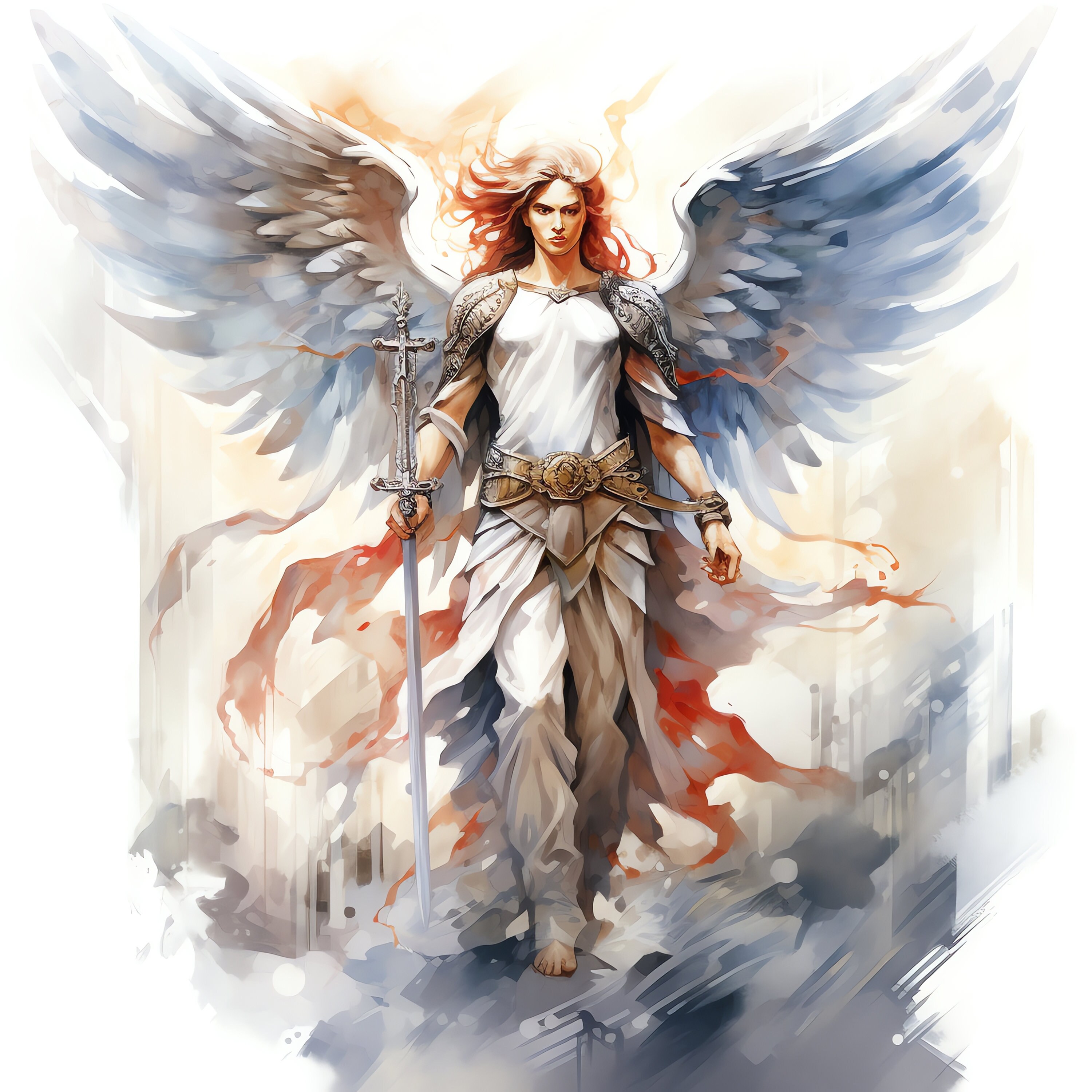 Archangel Watercolor Clipart 50 High Quality Jpgs Digital Download Card ...