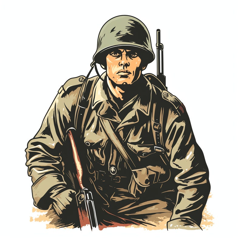 WW2 Illustration Bundle 45 High Quality PNG Instant Download Historical ...