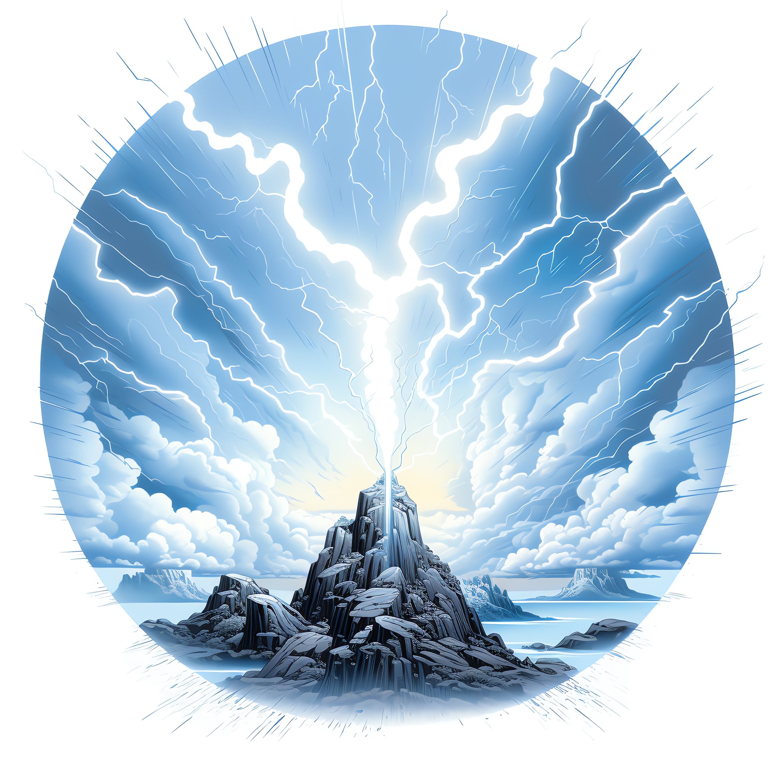 Fantasy Artistic Lightning Bolts Illustration Clipart - 30 High Quality ...