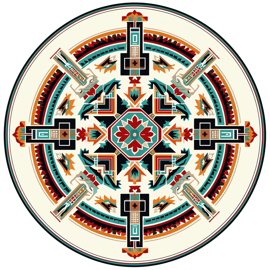 Navajo Sand Mandala PNG Bundle 51 Style High Quality PNG Instant ...
