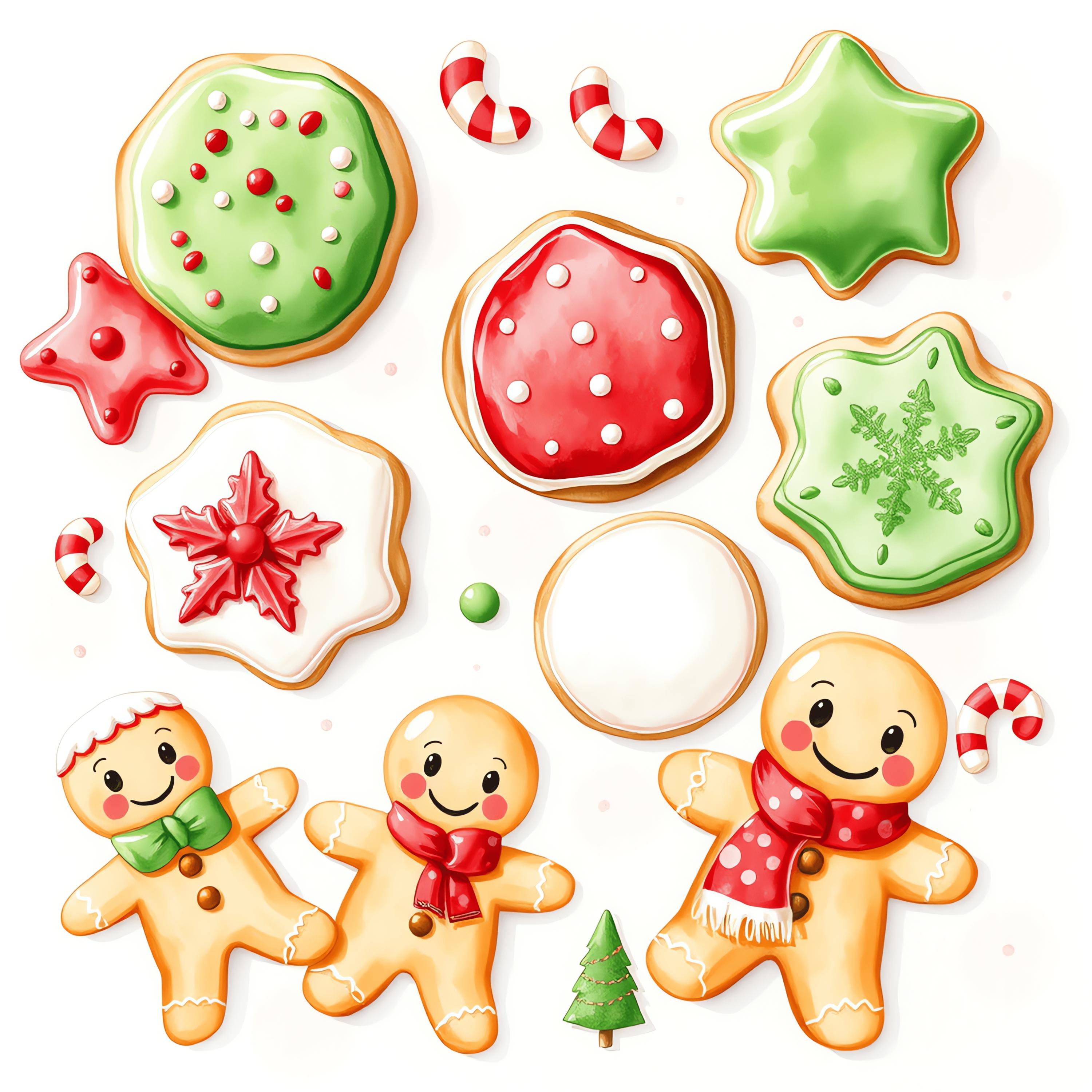 Christmas Gingerbread Clipart PNG Bundle - 44 High Quality PNG Instant ...