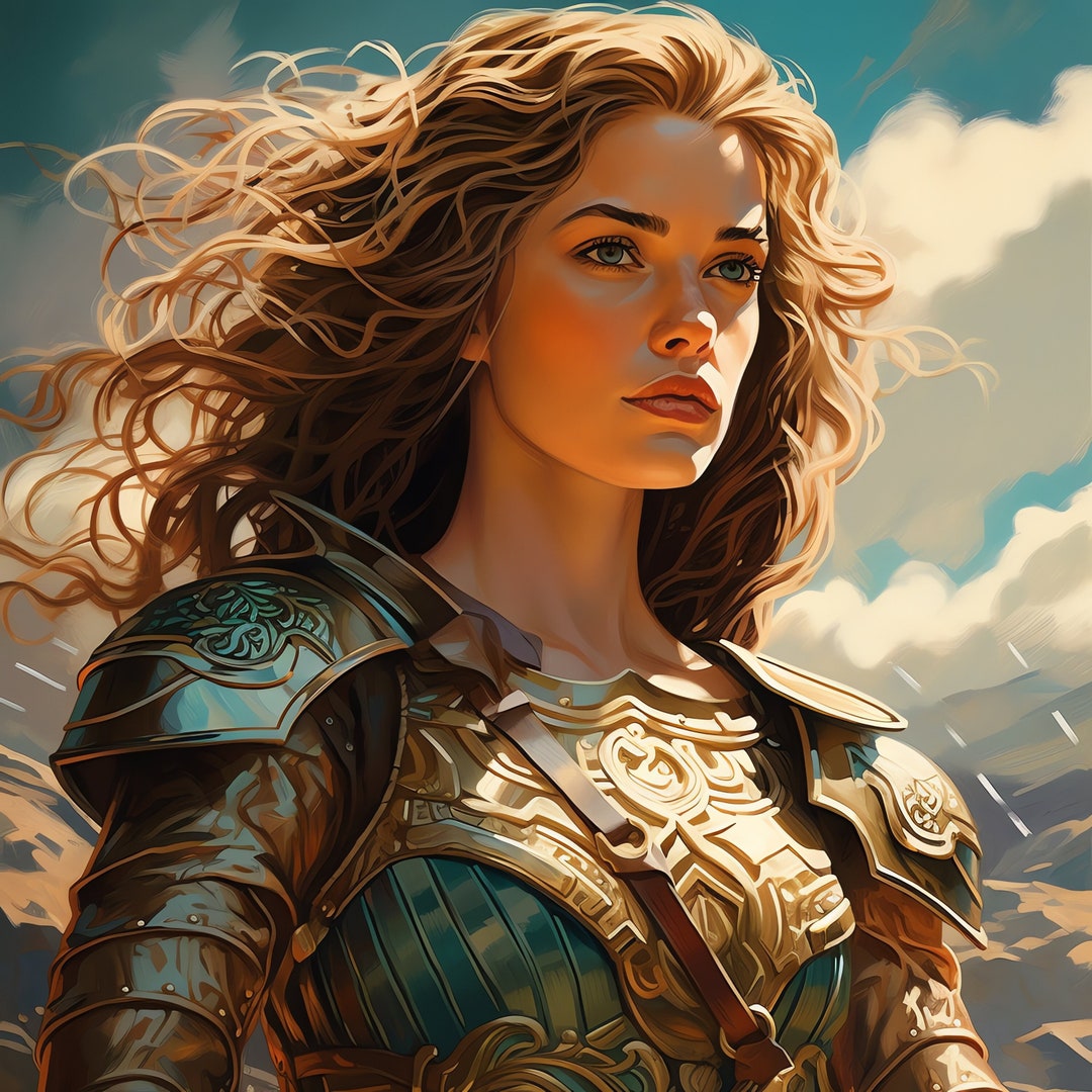 Celtic Warrior Princess Clipart With Fantasy Background - 45 High ...