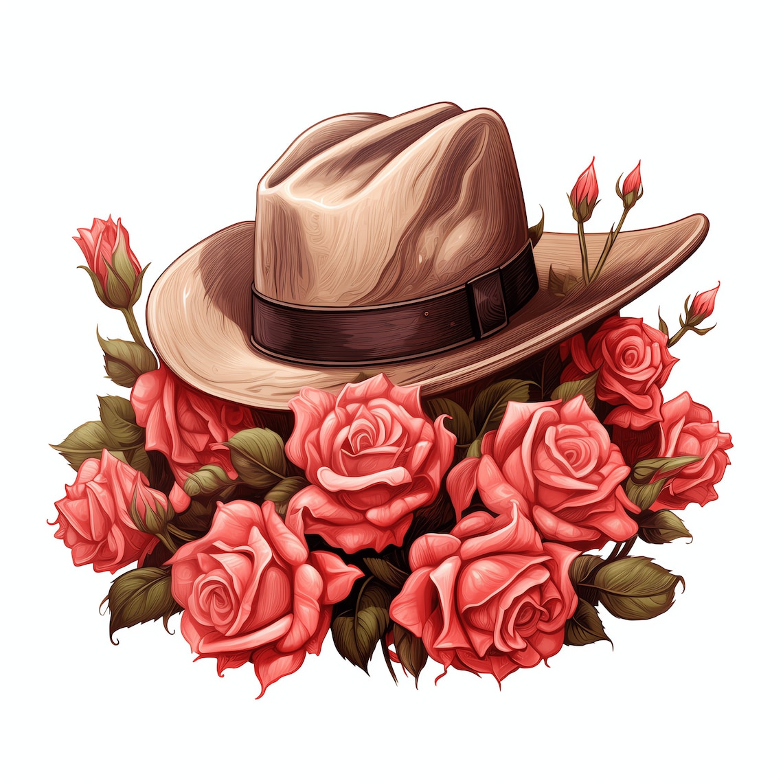 Country Western Floral PNG Clipart Bundle 48 High Quality PNG Instant ...