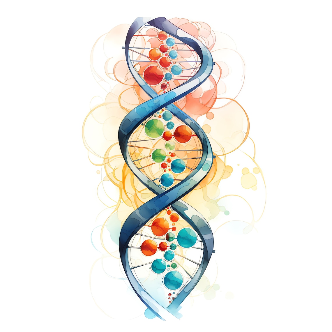 Artistic DNA Molecule Clipart 45 High Quality Jpgs Digital Download ...