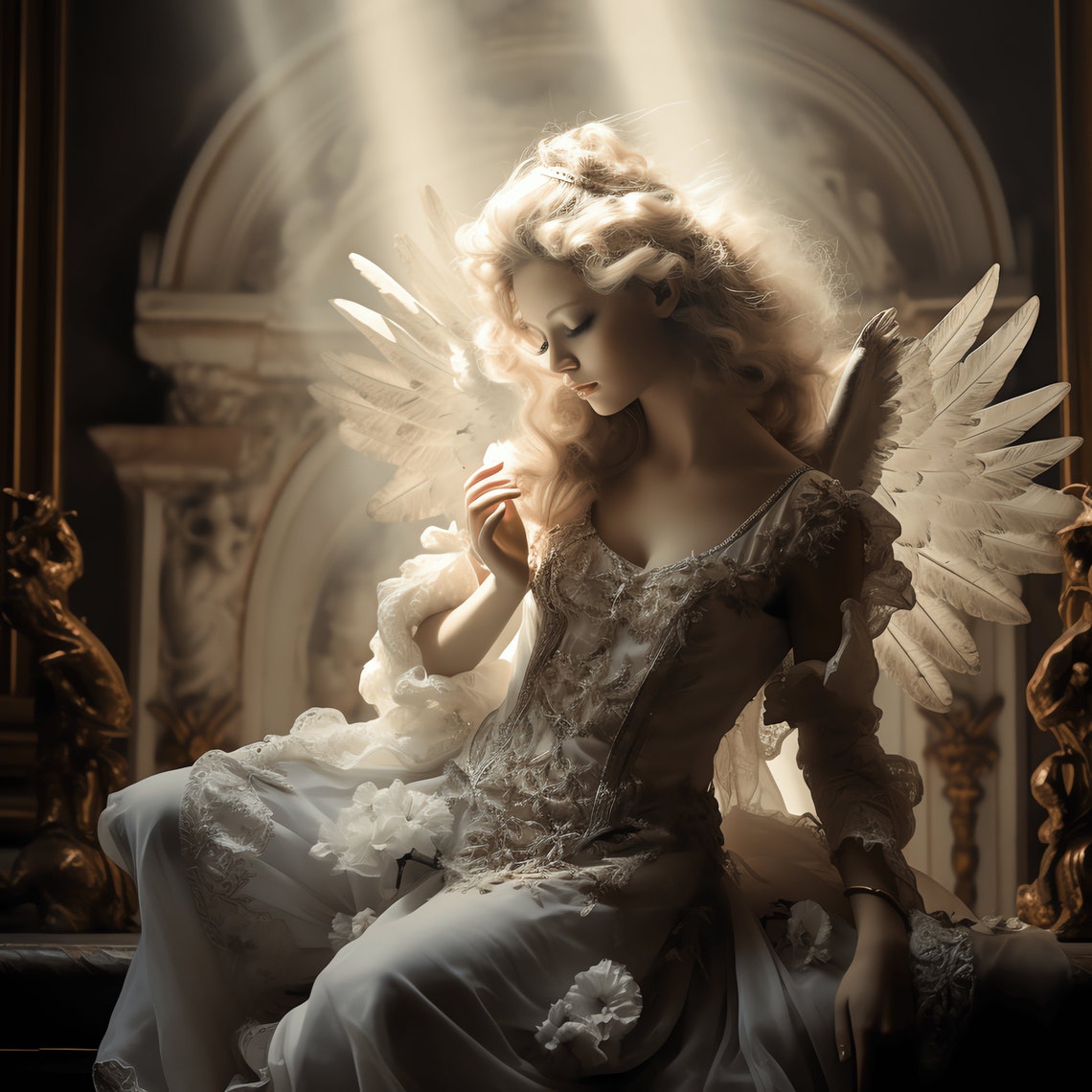 Ethereal Guardian Angel Realistic PNG Clipart Bundle - 34 High Quality ...