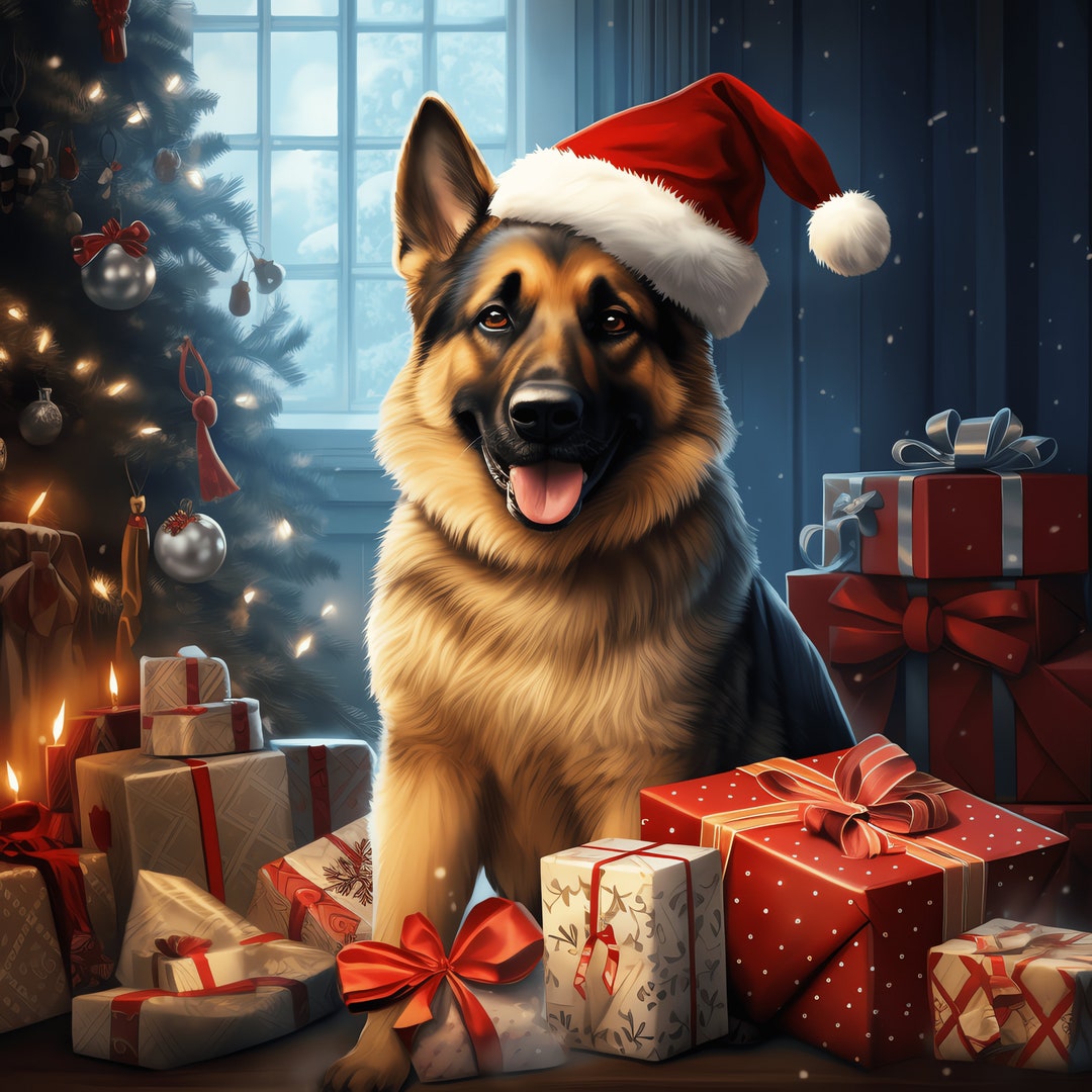 Christmas German Shepherd PNG Bundle - 41 High Quality PNG - Instant ...