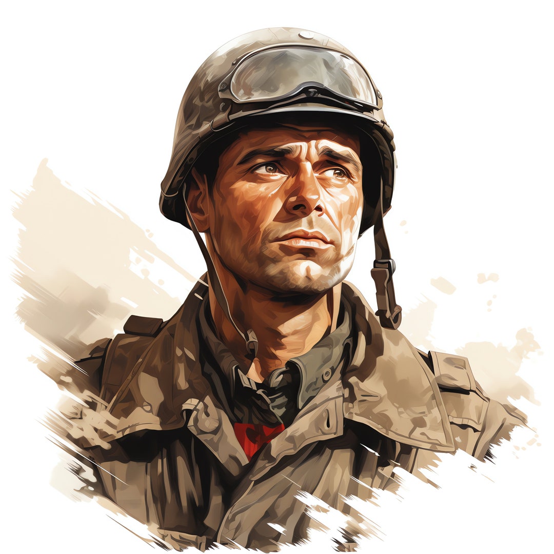 Vintage World War II Soldier Clipart - 50 High Quality Jpgs - Digital ...