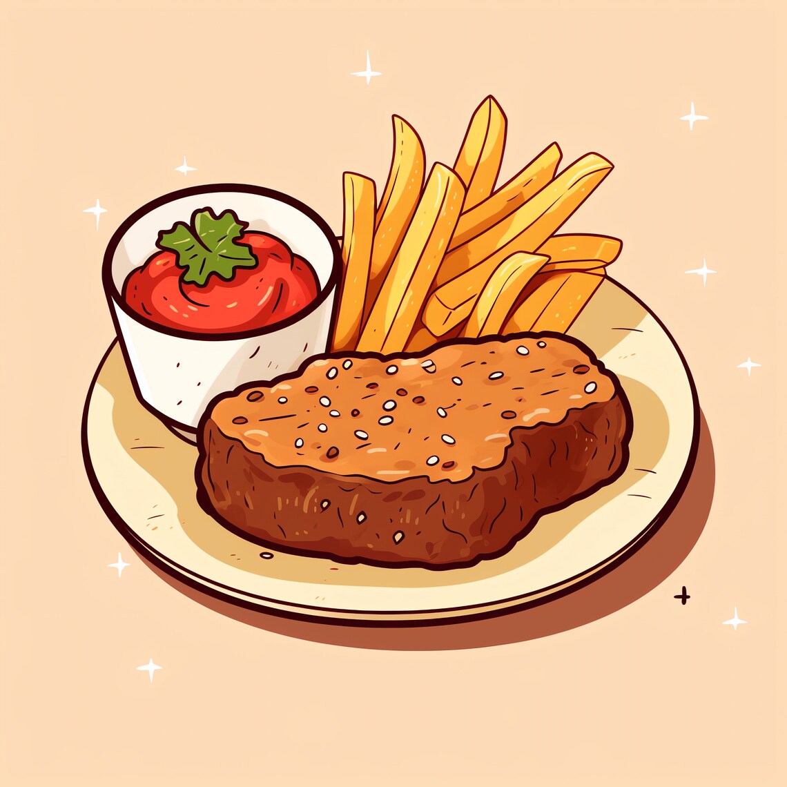 Cute Steak Kawaii PNG Clipart Bundle 45 High Quality PNG - Etsy