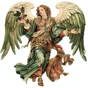 Pre-raphaelite Archangel on White Background Bundle 36 High Quality PNG ...