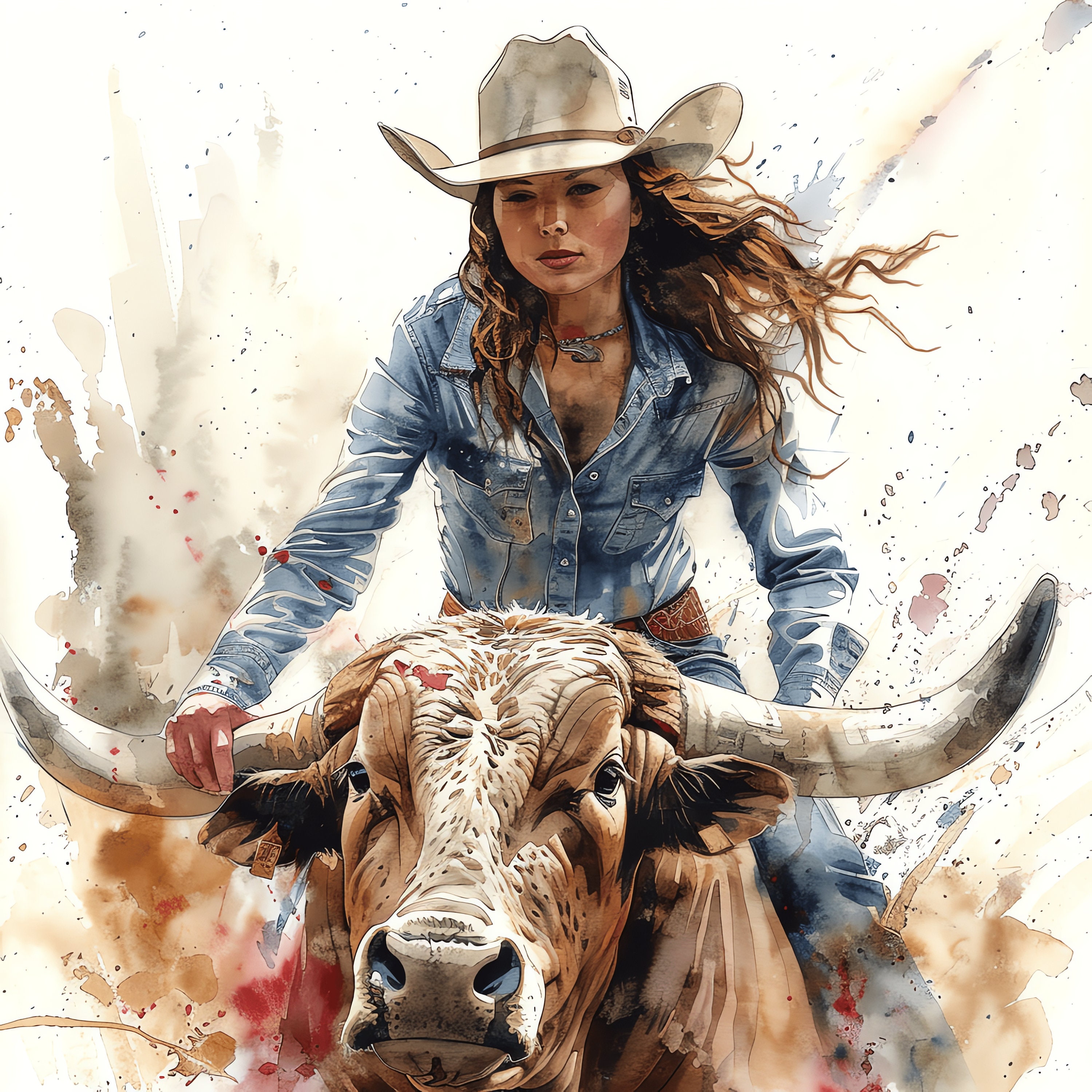 Cowgirl Rodeo PNG Clipart Bundle 36 High Quality PNG Instant Download ...