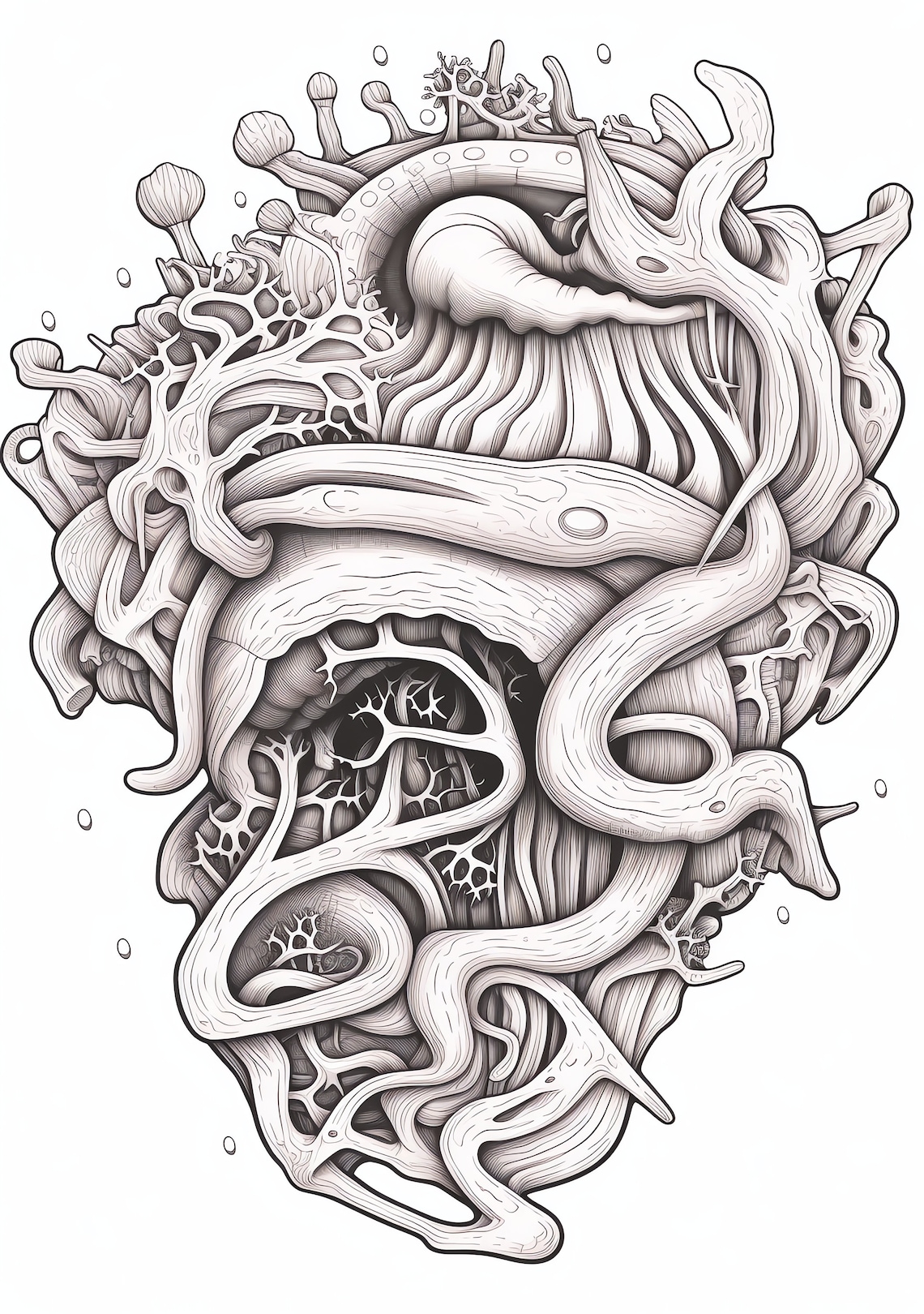 Artistic Anatomy Coloring Pages - 30 High Quality PNG - Instant ...