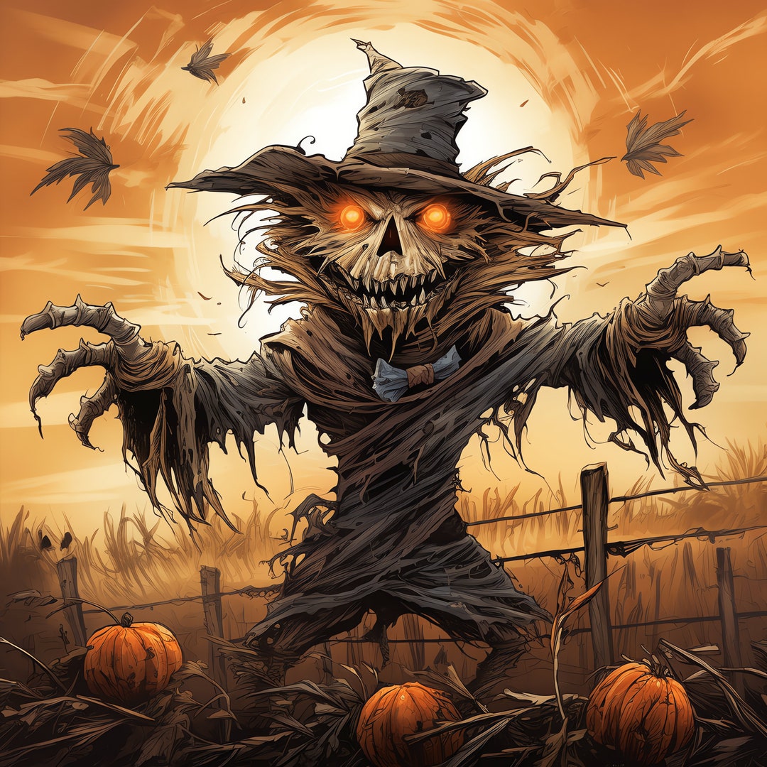Scary Scarecrow PNG Clipart Bundle - 40 High Quality PNG - Instant ...