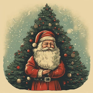 Retro Santa PNG Clipart Bundle 33 High Quality PNG Instant Download ...