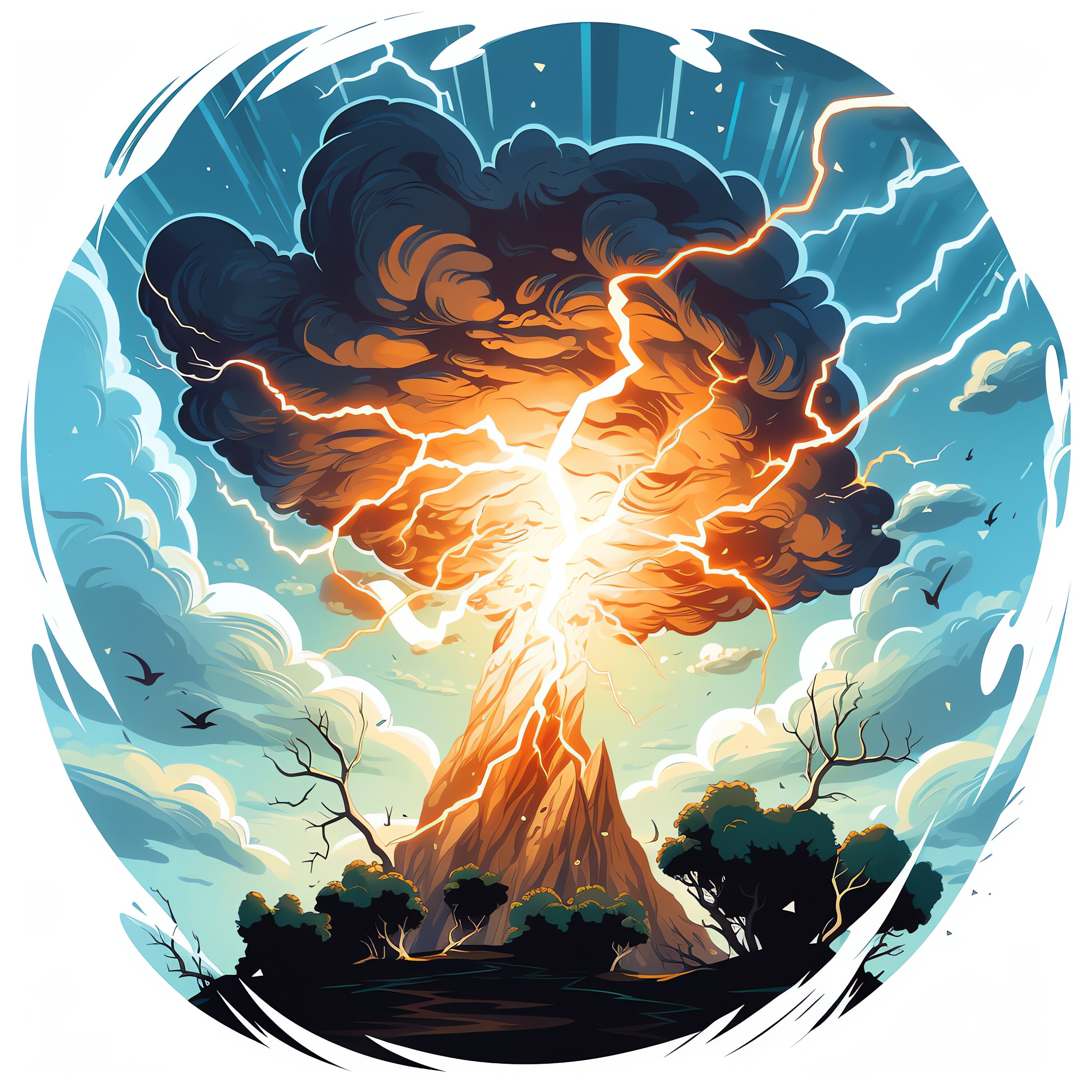 Fantasy Artistic Lightning Bolts Illustration Clipart - 30 High Quality ...