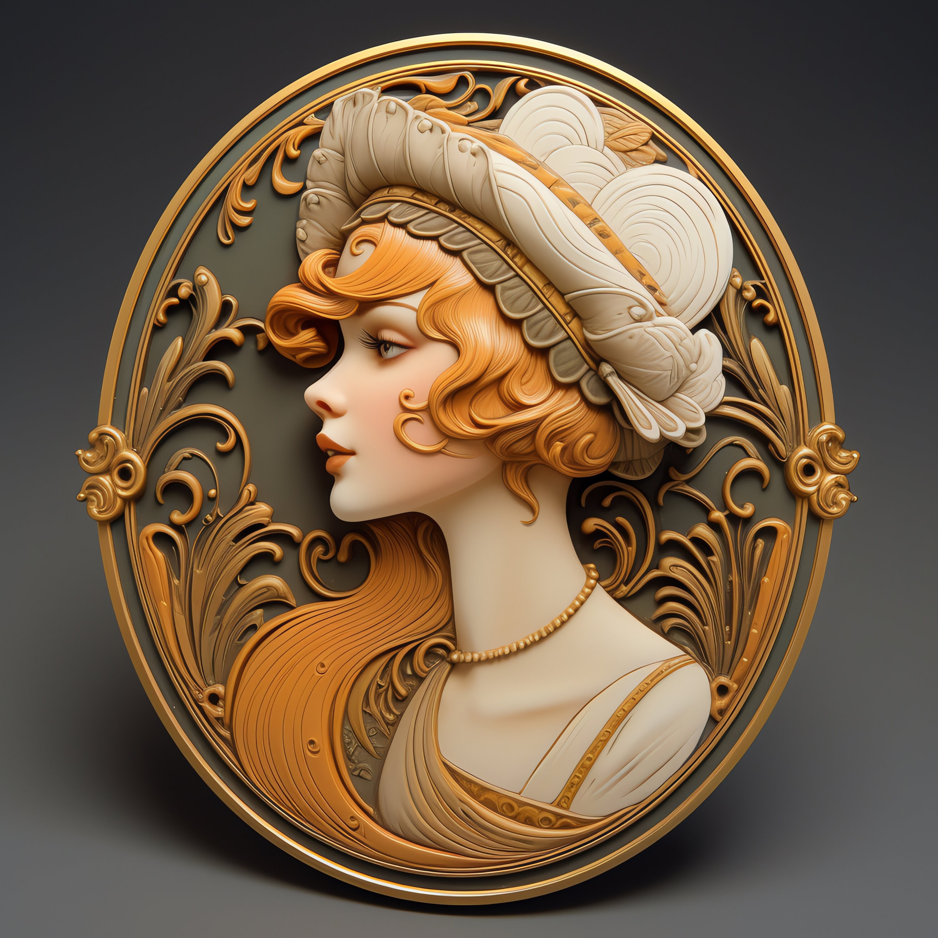Victorian Lady Cameo Clipart - 45 High Quality Jpgs - Digital Download ...
